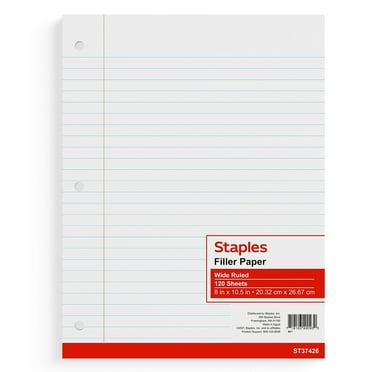 Norcom 5-Pack Filler Paper, 150 Sheets, Wide Ruled, 10.5" x 8 ...