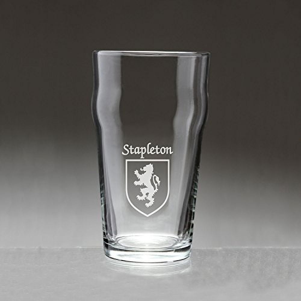 Stapleton Irish Coat of Arms Pub Glasses - Set of 4 (Sand Etched ...