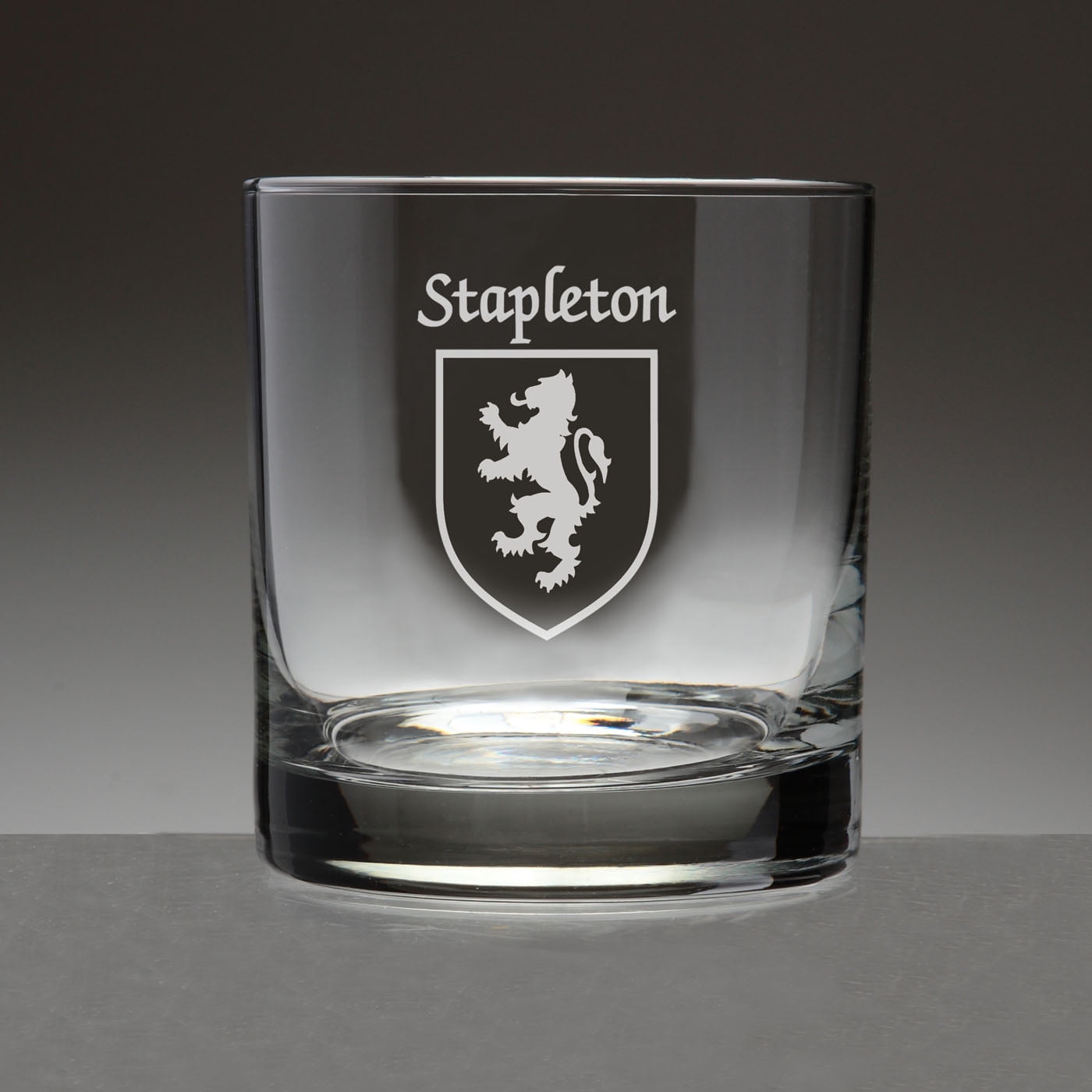 Stapleton Irish Coat of Arms Tumbler Glasses - Set of 4 (Sand Etched ...