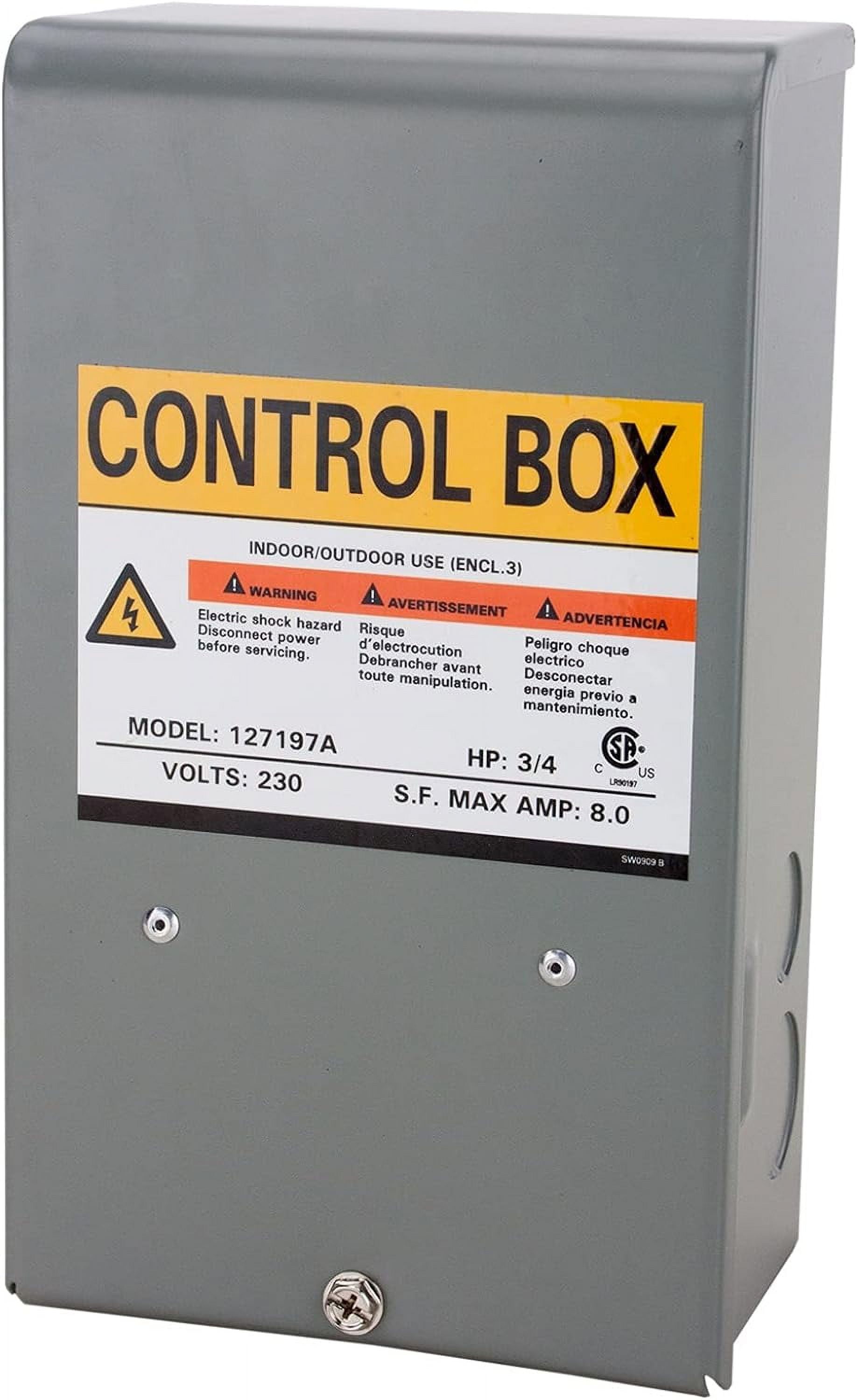 Star 3/4 Submersible Well Pump Control Box, 230 Volt, Outdoor or Indoor ...