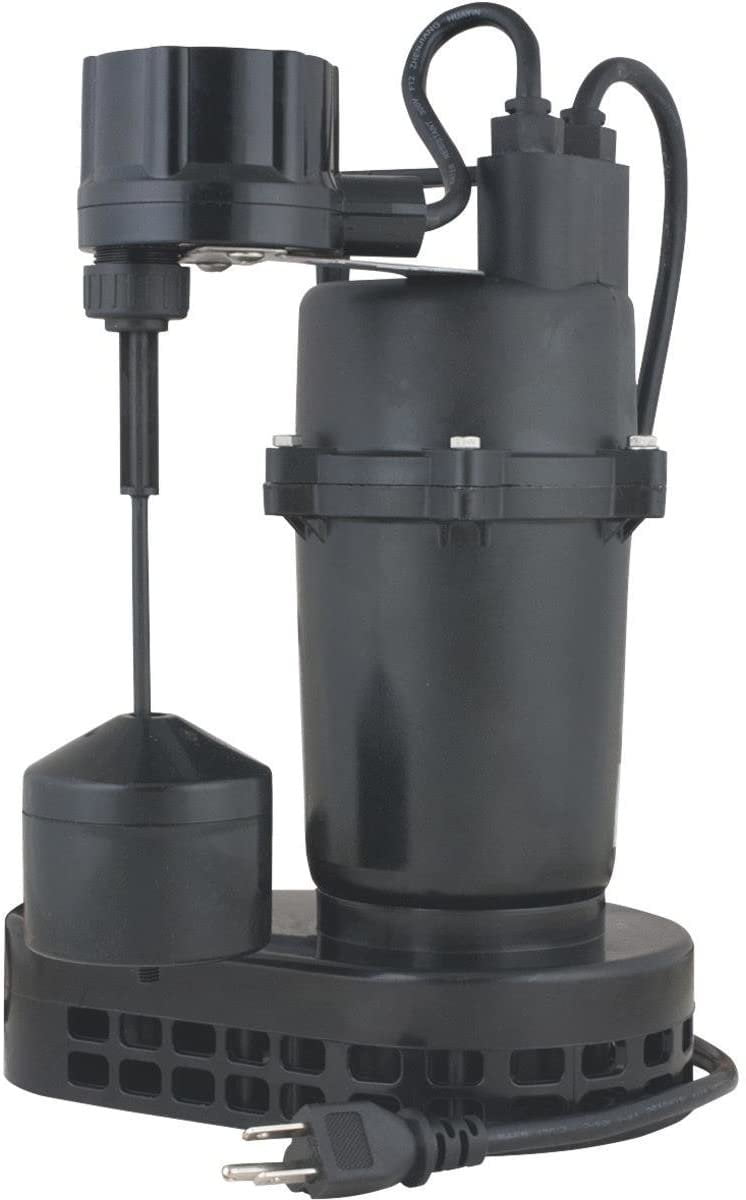 Star 3SPHLC Cast Aluminum 1/3 HP Submersible Sump Pump 1-1/2" Discharge ...