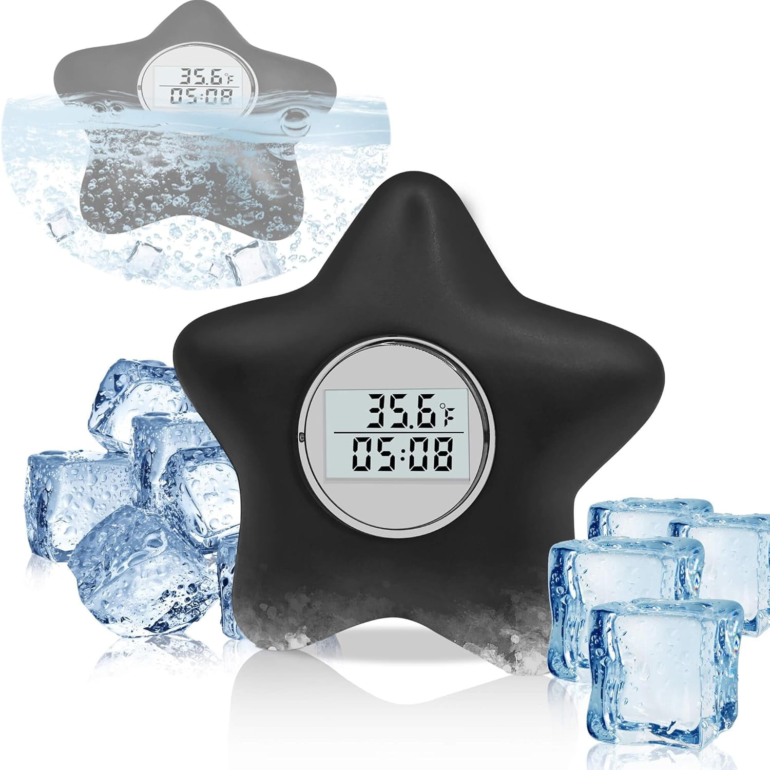Star 4 in 1 Ice Bath Thermometer with Timer, Cold Plunge Tub Timer ...