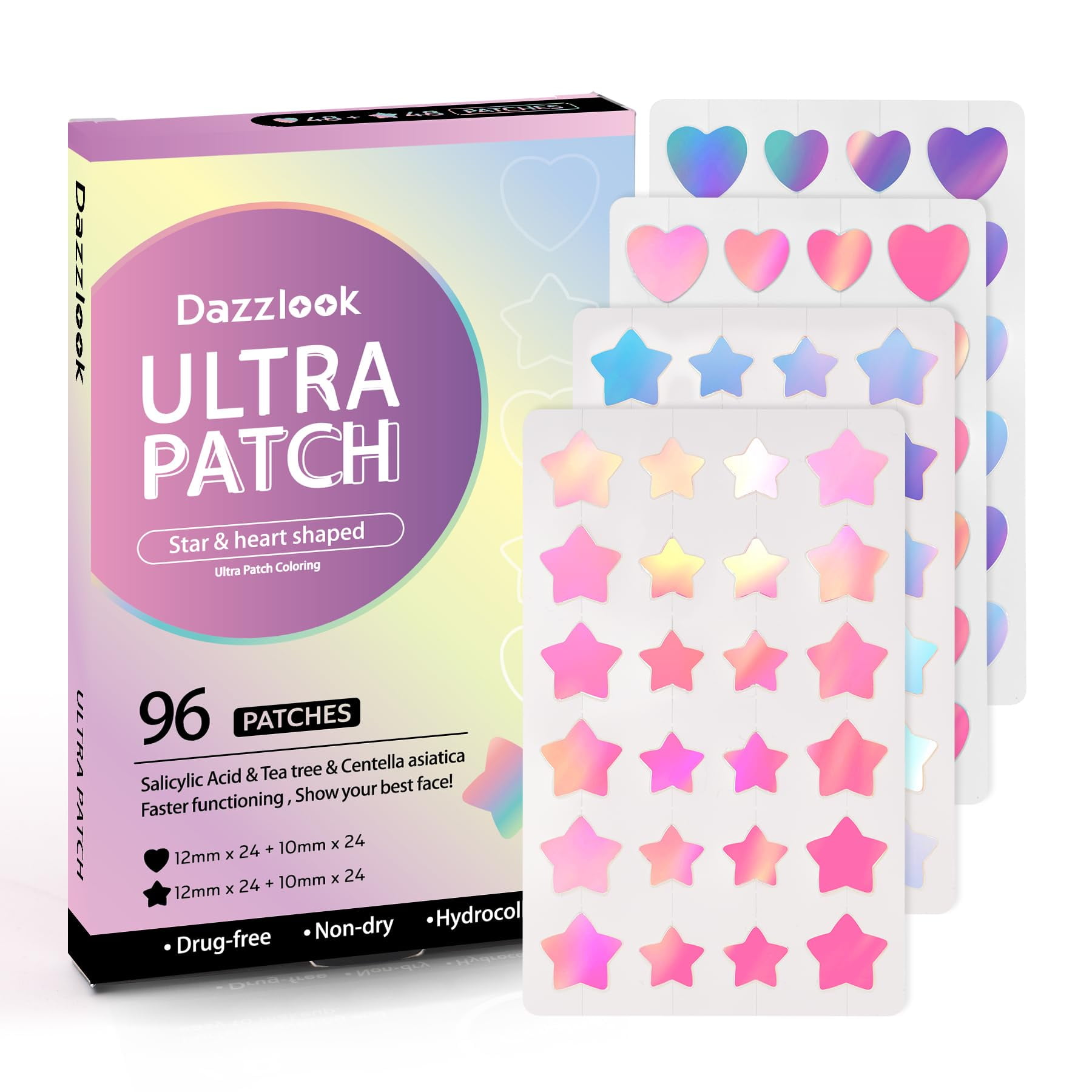 Star Acne Patch with Salicylic Acid Tea Tree Oil & Centella Asiatica ...
