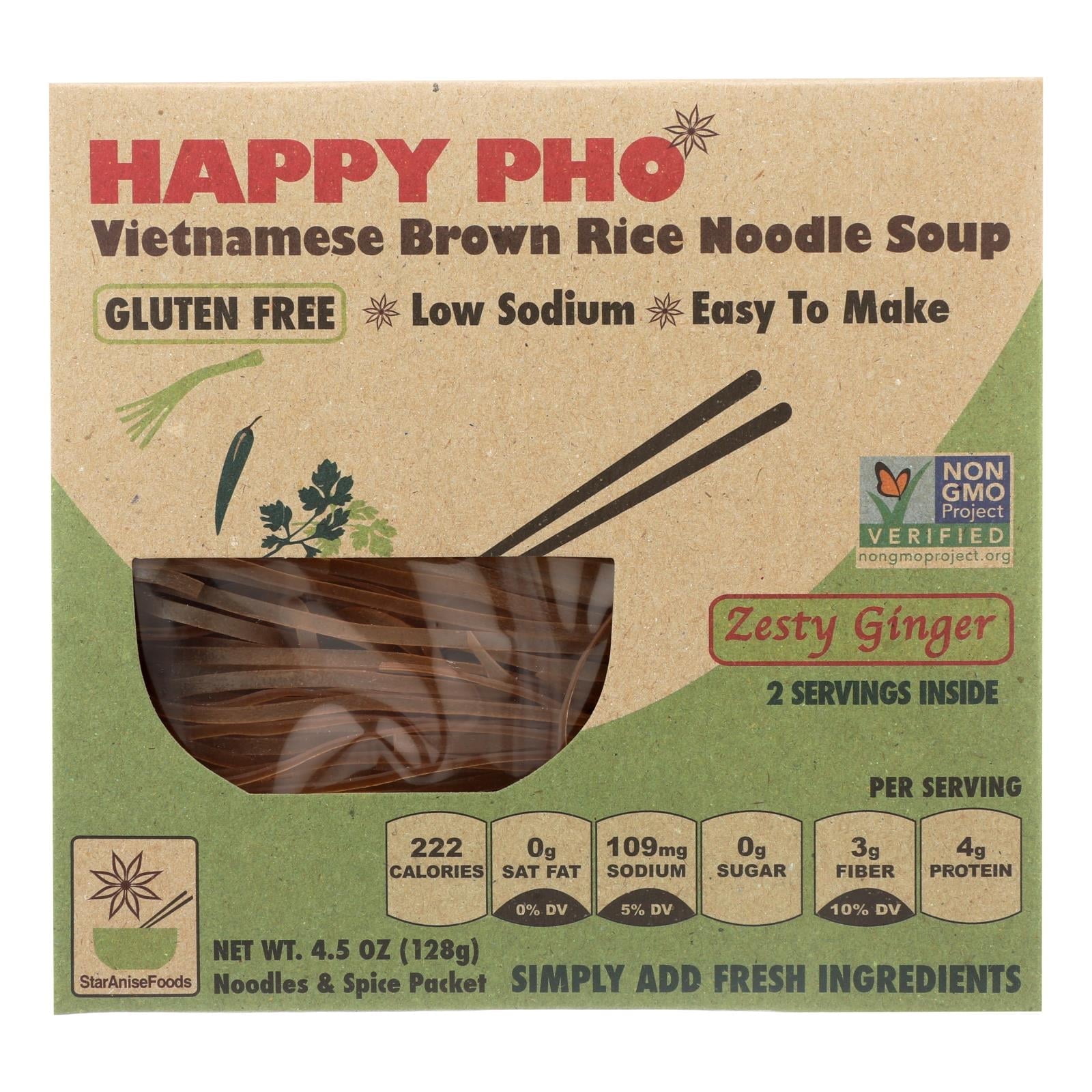 Star Anise Foods Happy Pho Vietnamese Brown Rice Noodle Soup Zesty ...