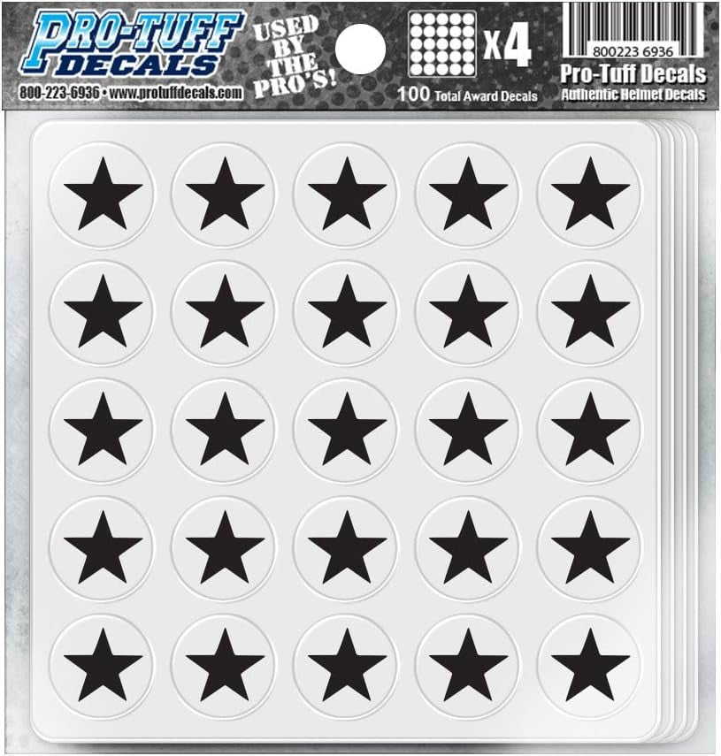 Star Award Decals 20 mil vinyl 1-1/8" diameter (100 Decals) - Walmart.com