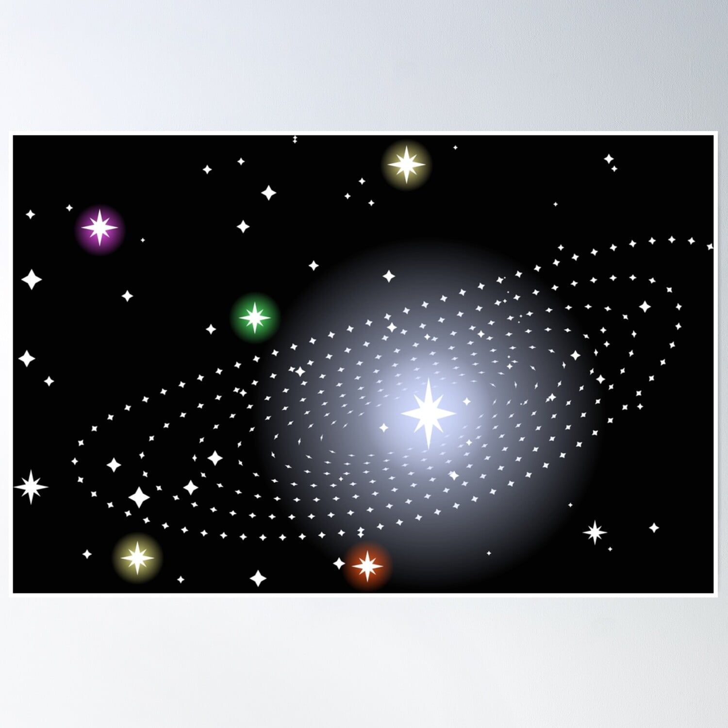Star Background Poster Wall Art, Modern Wall Decor, 24x36 UNFRAMED ...