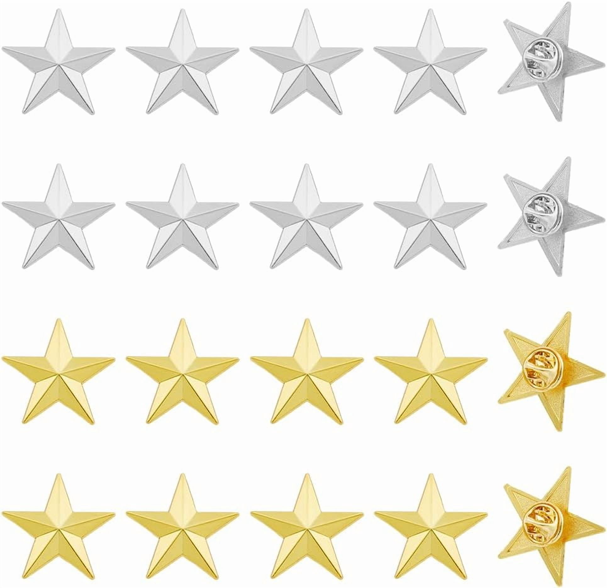 Star Badge Lapel Pin Alloy Veterans Day Star Pins Bulk 5-Point Star ...