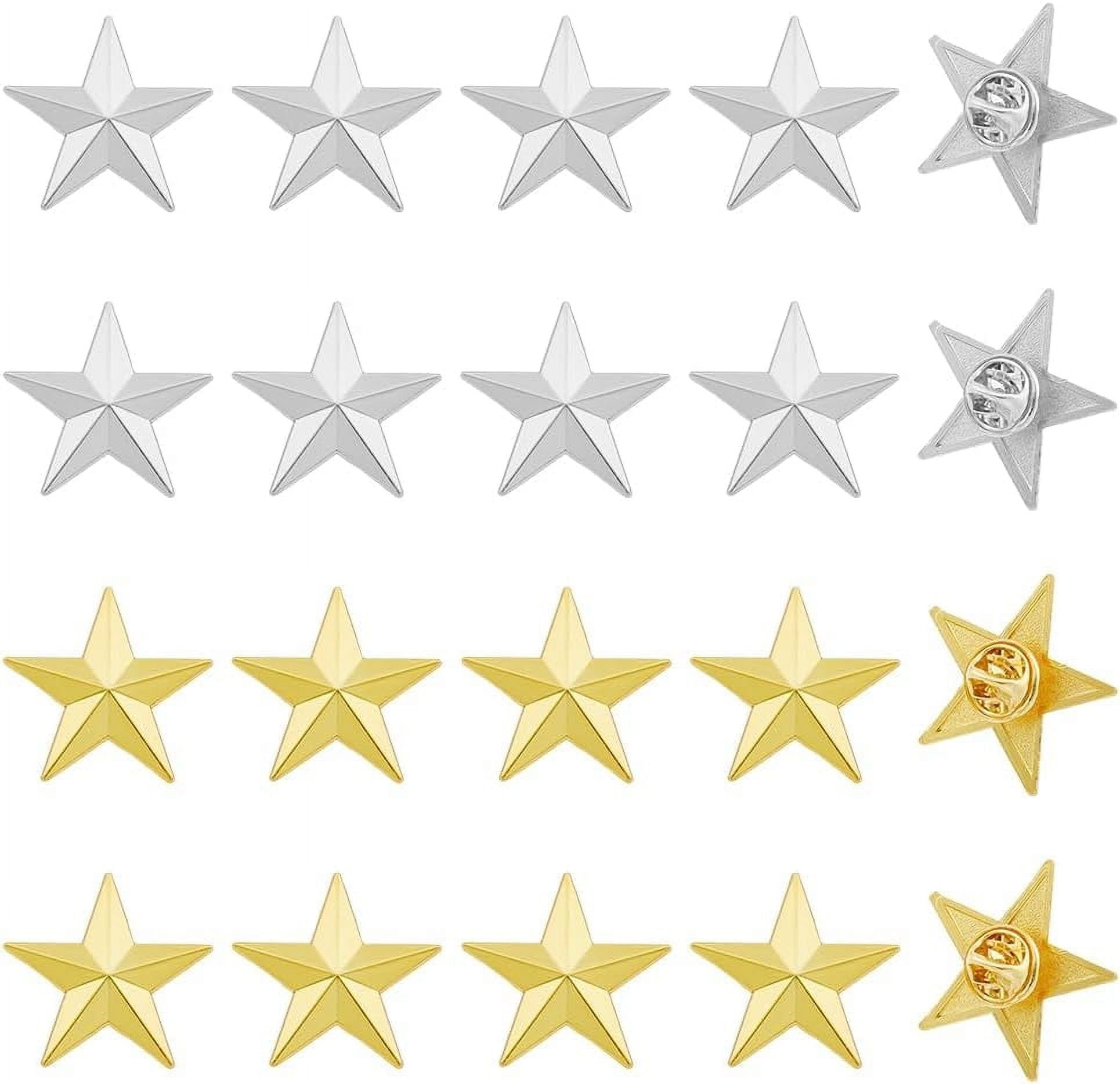 Star Badge Lapel Pin Alloy Veterans Day Star Pins Bulk 5-Point Star ...