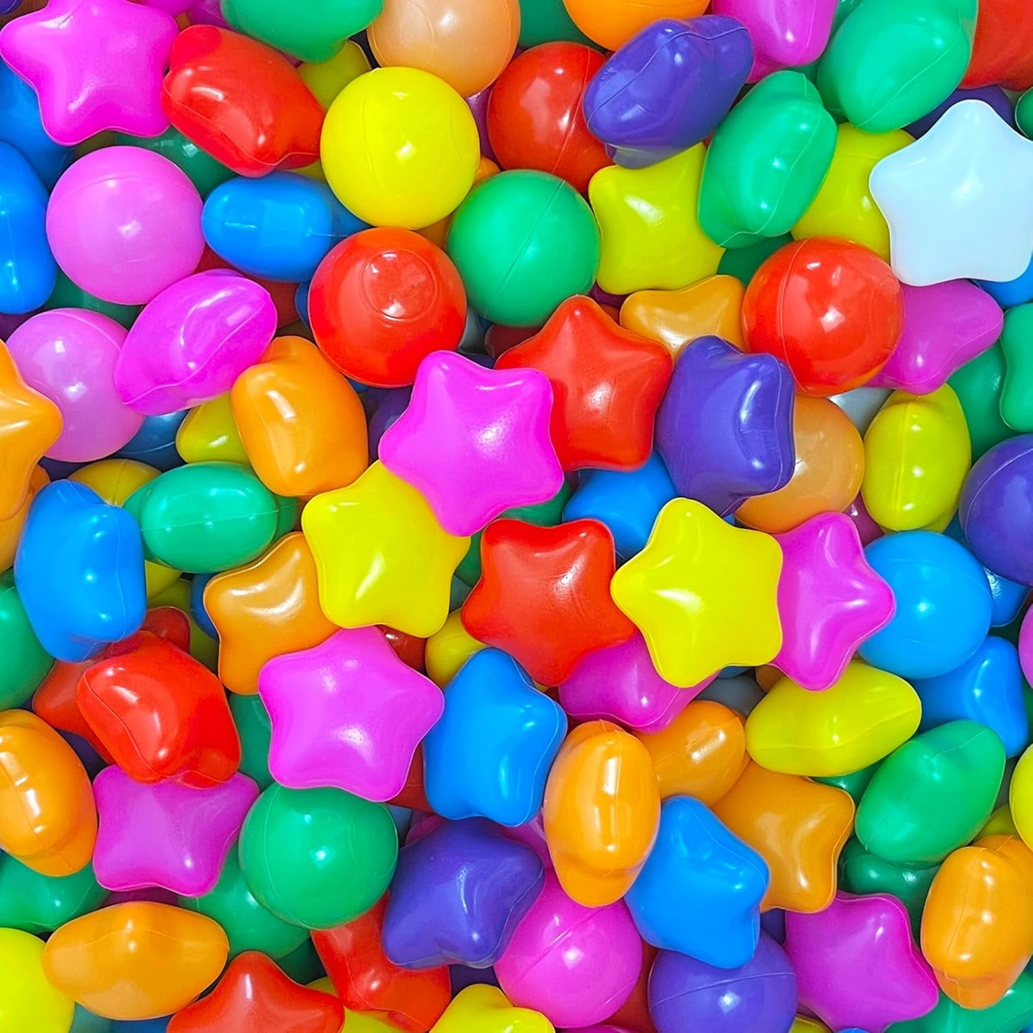 Star Ball Pit Balls 1000 Count, BPA Free Non-Toxic Crush Proof Play ...