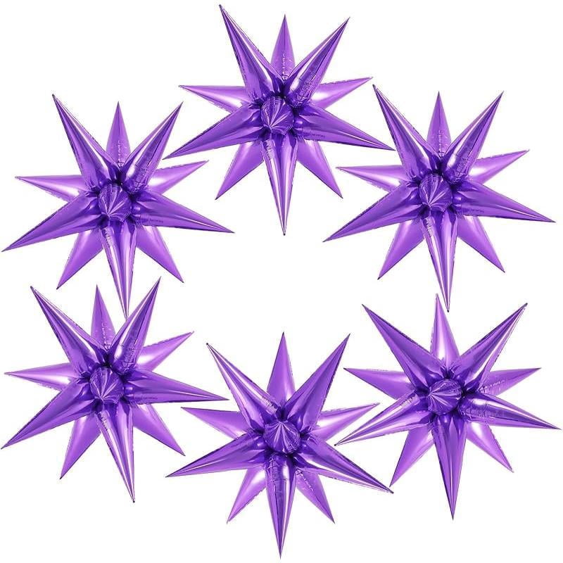 Star Balloons Foil Explosion Balloons Magic Star Cone Balloon Arch ...