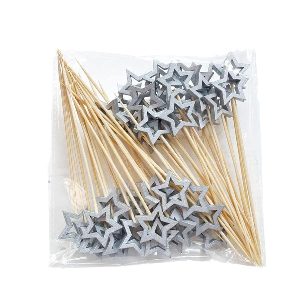 Star Bamboo Sticks Cocktail Picks Toothpicks for Appetizers, 100-Pack ...