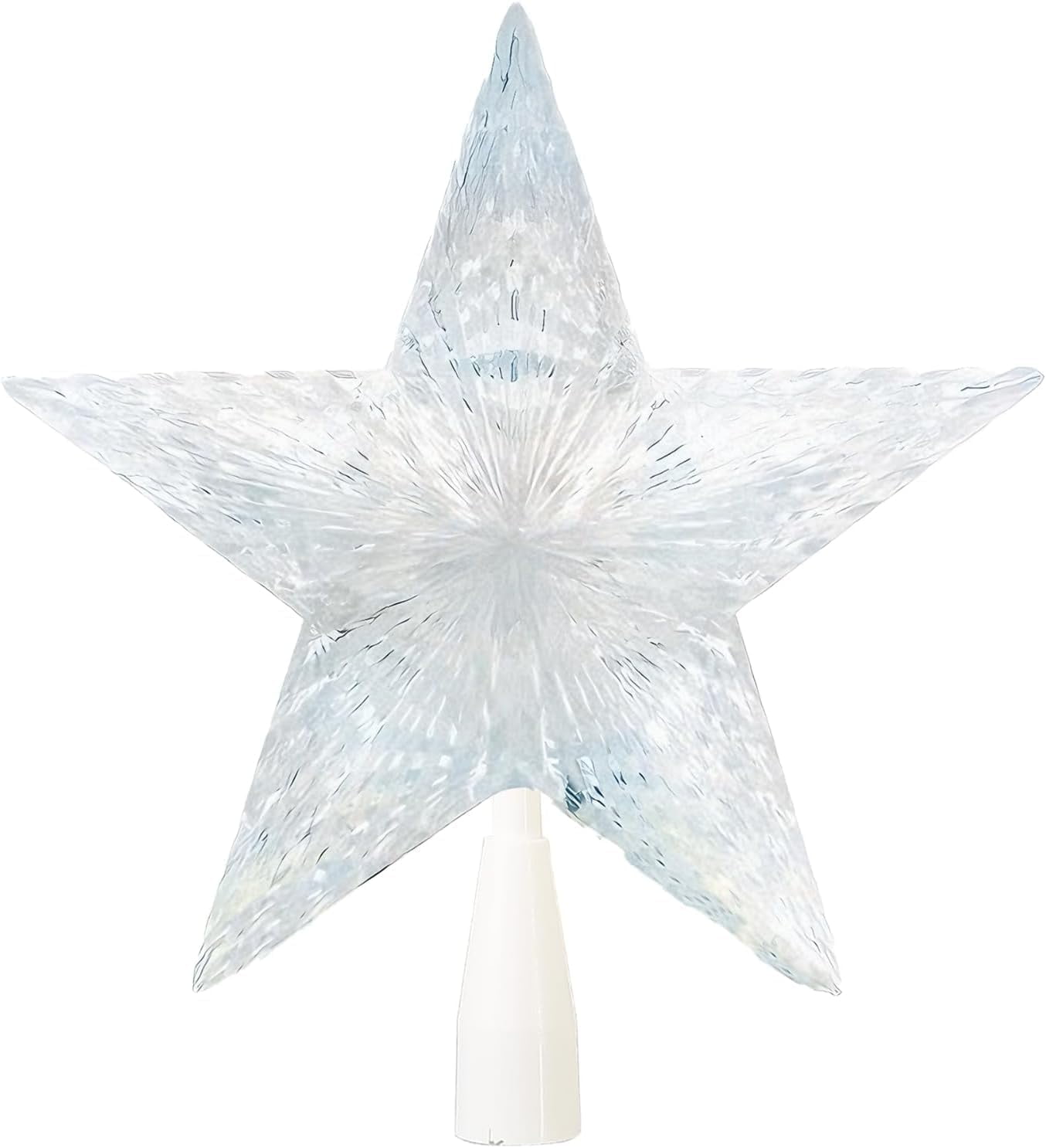 Star Battery Operated 10 lt Pentagram Star LED Tree Topper, Pure White ...