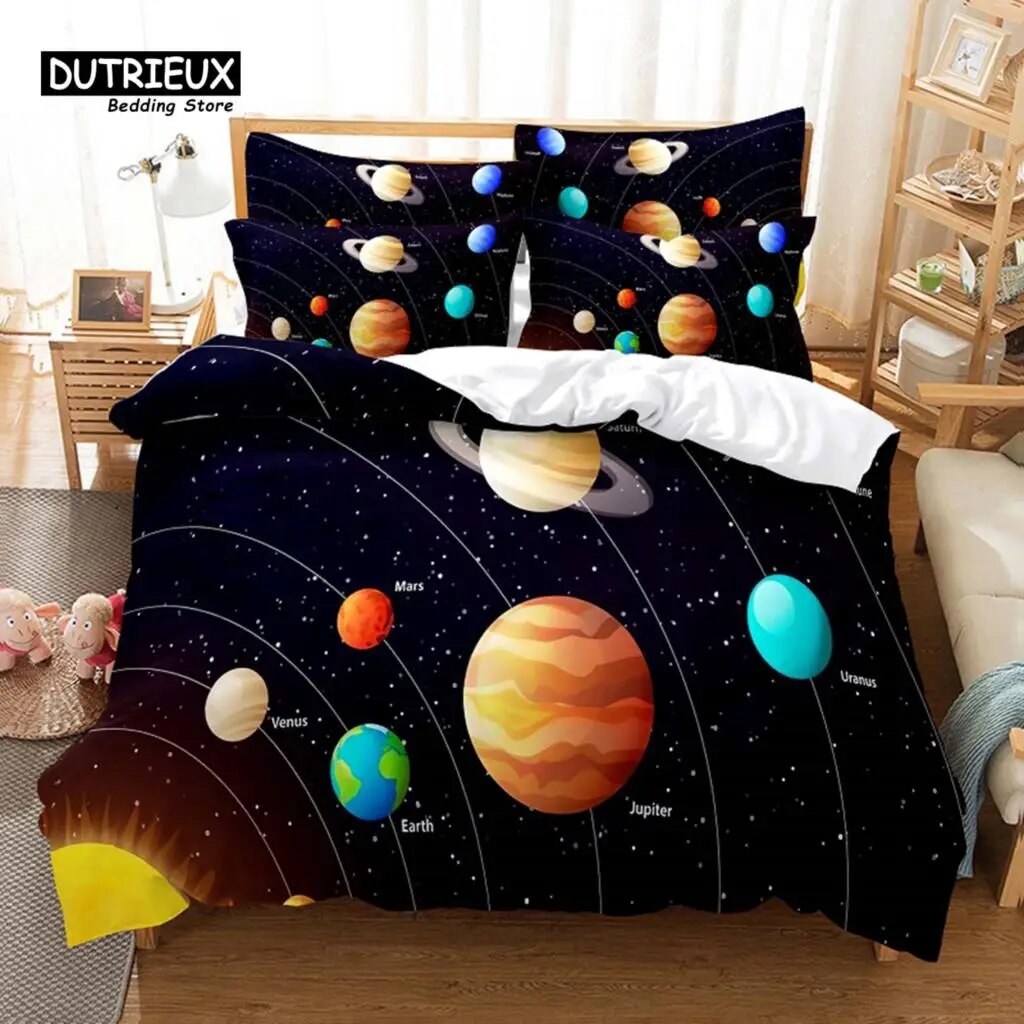 Star Bedding Set 3Pcs Duvet Cover Set Soft Comfortable Breathable Duvet ...
