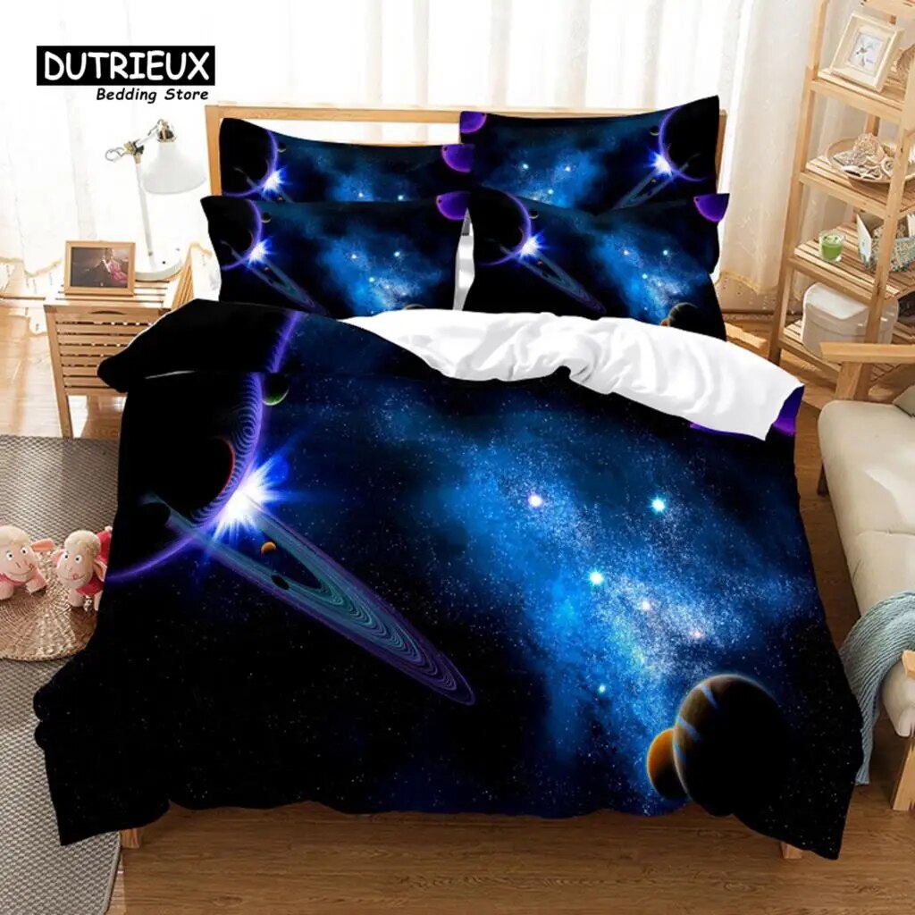 Star Bedding Set 3Pcs Duvet Cover Set Soft Comfortable Breathable Duvet ...