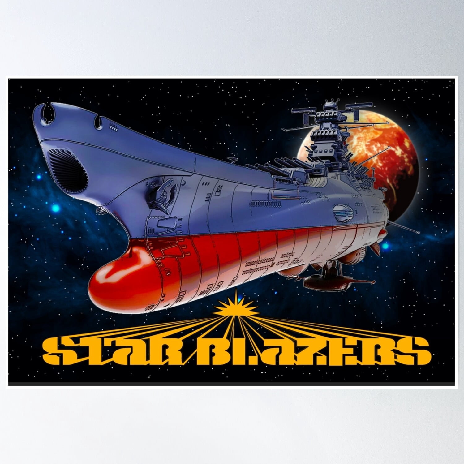 Star Blazers Poster Wall Art, Modern Wall Decor, 8x12 UNFRAMED ...