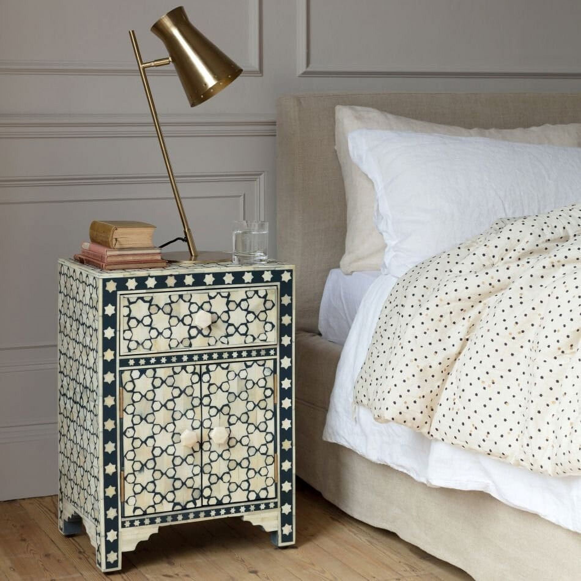 Star Bone inlay bedside gray Bone inlay nightstand grey bone inlay furniture bone inlay tables Walmart