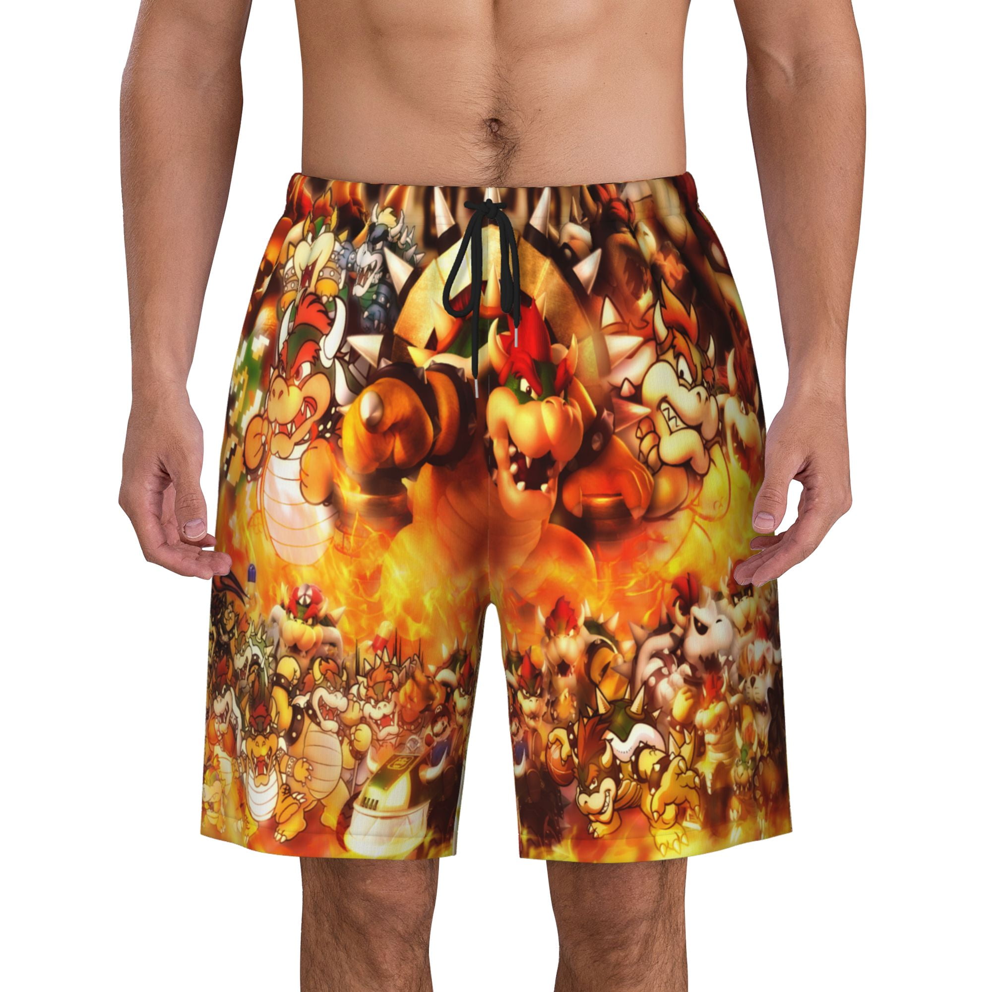 Star Bowser Men's Beach Pants Quick Dry Beach Shorts Swim Trunks Board ...