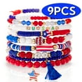 Patriotic Bracelets for Women USA Bracelets Star Memorial Day Patriotic ...