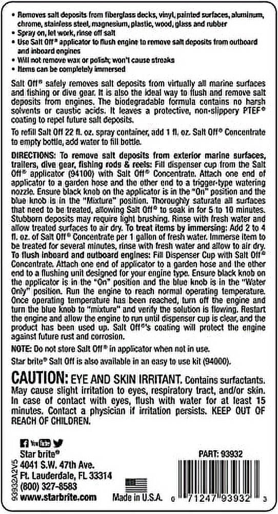 Star Brite 2 Pack Salt Off Concentrate with PTEF Protective Coating ...