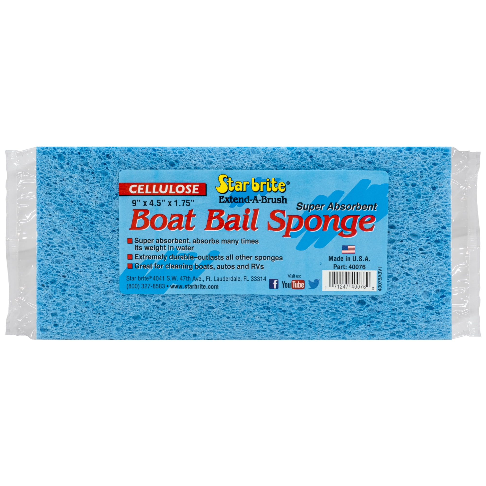 Starbrite Cellulose Boat Bail Sponge - Walmart.com