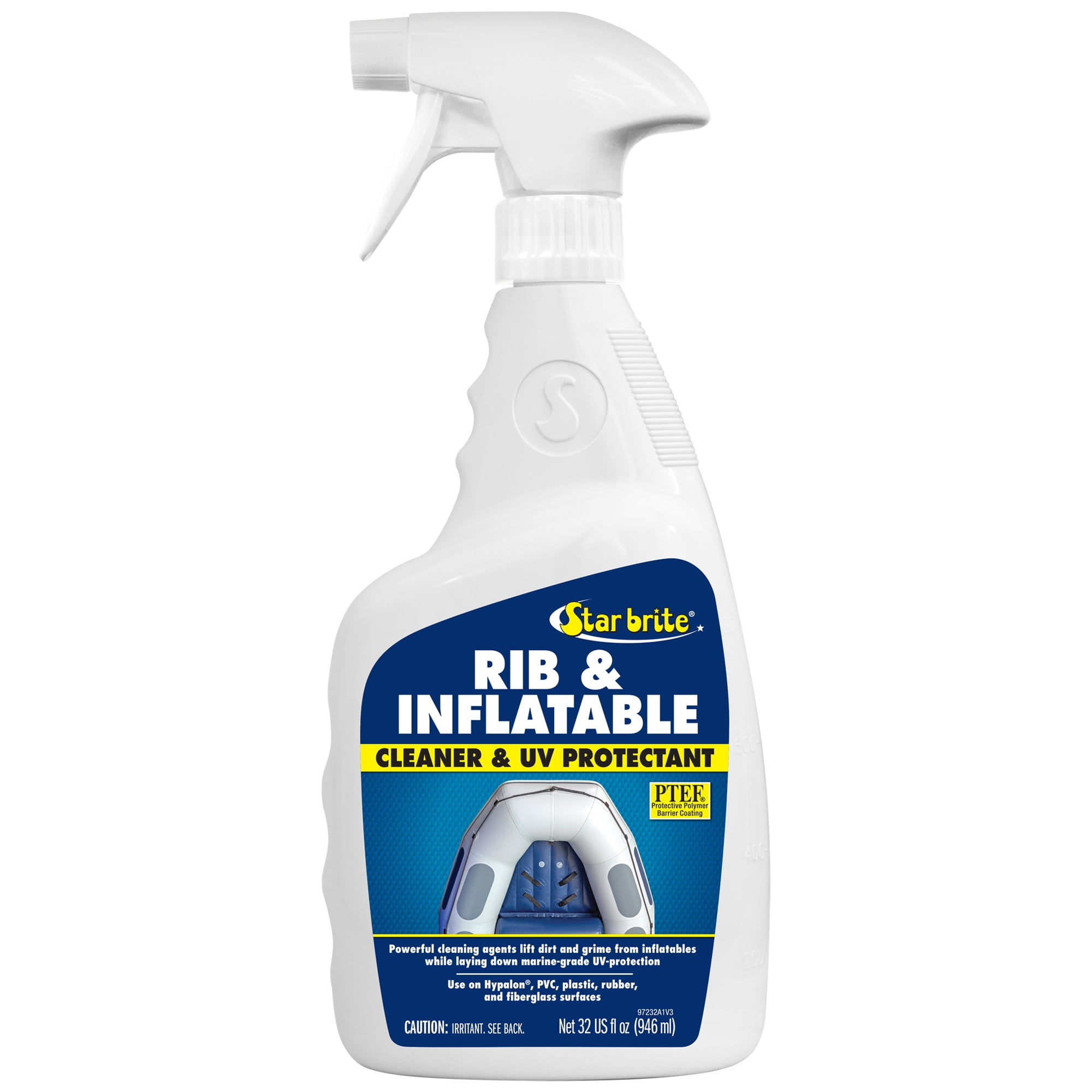 Star brite Inflatable Boat Cleaner Spray, 32oz, Hypalon PVC Fabric, UV ...