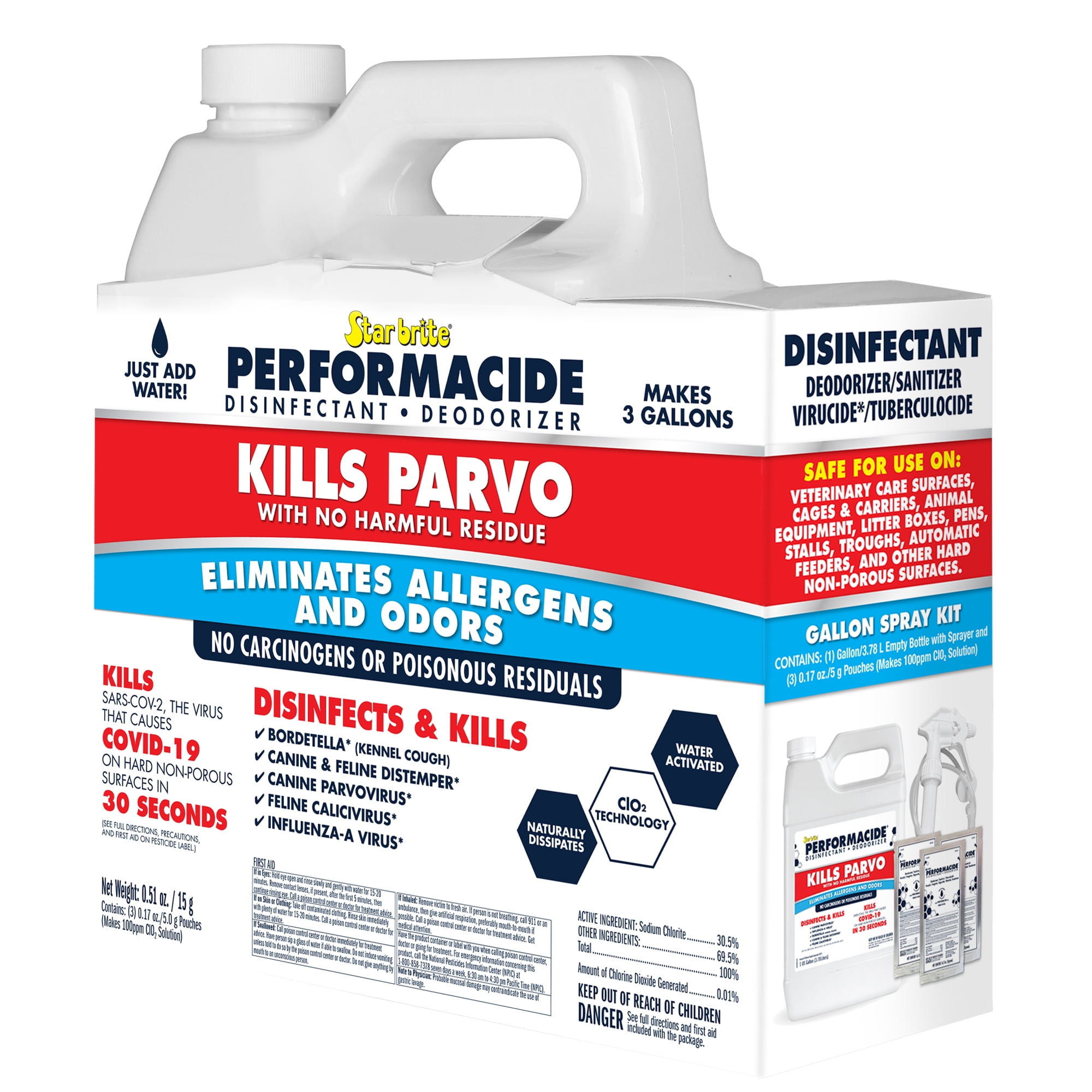 STAR BRITE Performacide, EPA Reg. No. 87508-3, Kills Parvo, 3 Pack ...