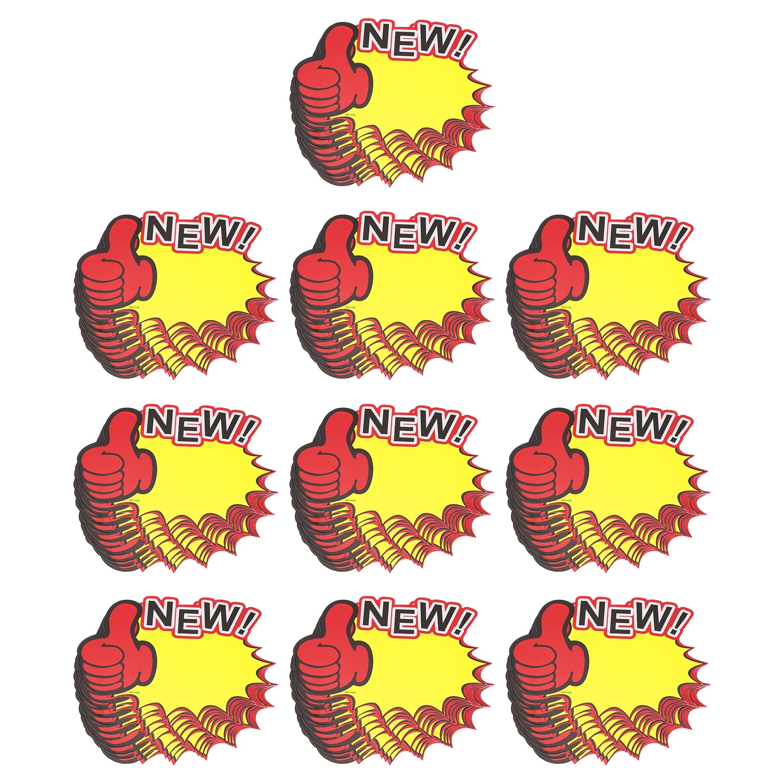 Star Burst [NEW] with Thumb Signs Price Tags 3.5 x 2.8 Inch Red Border ...