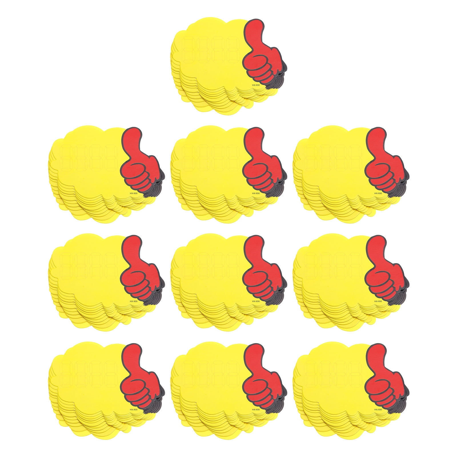 Star Burst Thumb Signs Price Tags 3.5 x 2.8 Inch Yellow Red for Retail ...