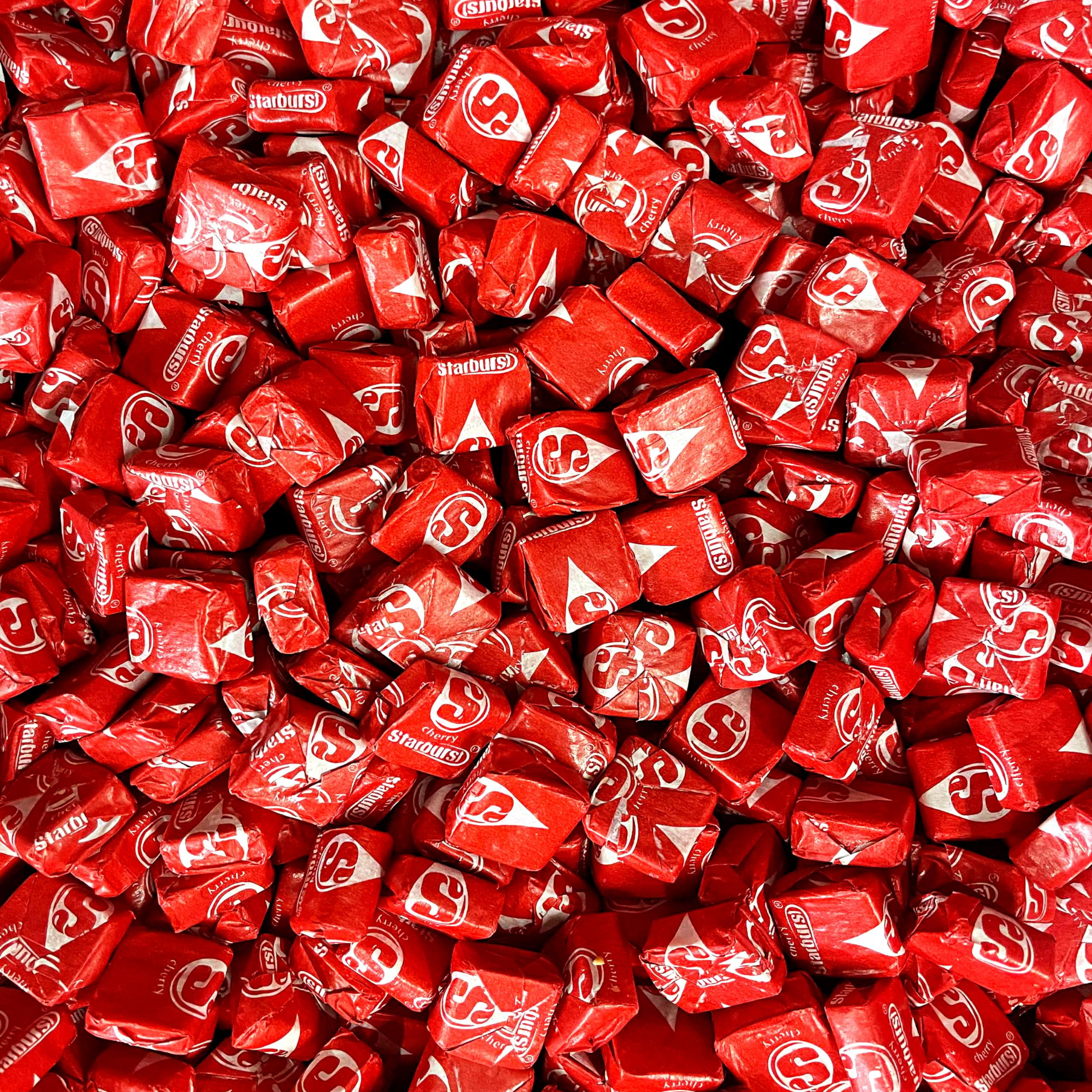 Star Bursts Cherry Chewy Candy MDA05 - 1 LB, Single Flavor Red Soft ...