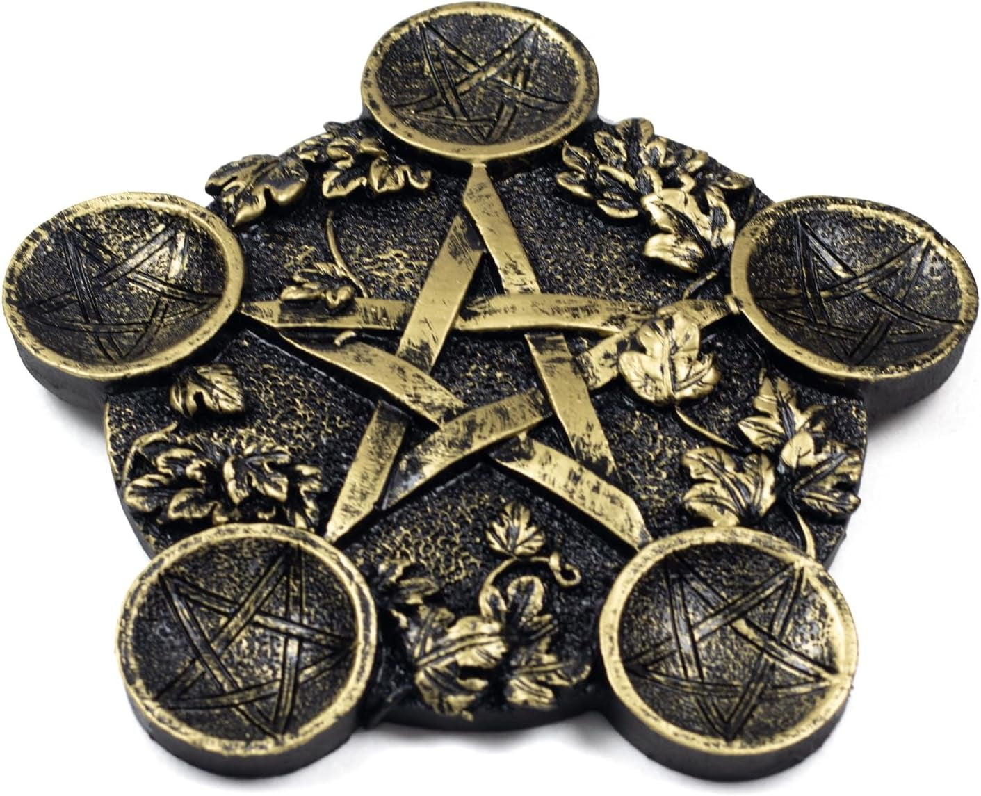 Star Candle Holder Astrology Pentacle Altar Plate Resin Tealight Tray ...
