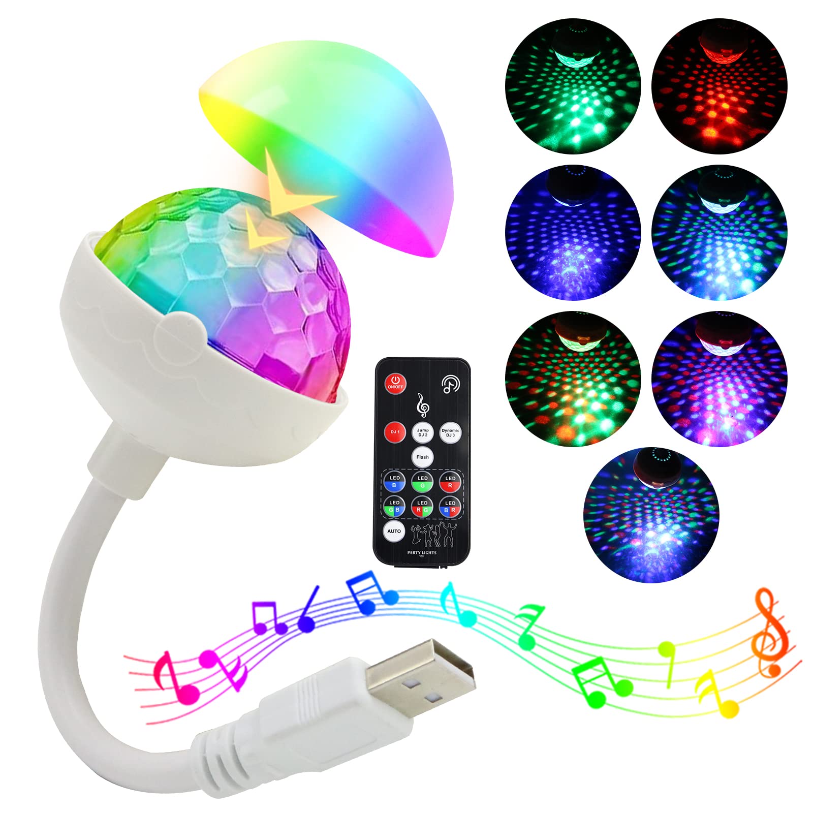 Star Car Roof Light, STF9 360° Adjustable Star Night Light with 6 Light ...