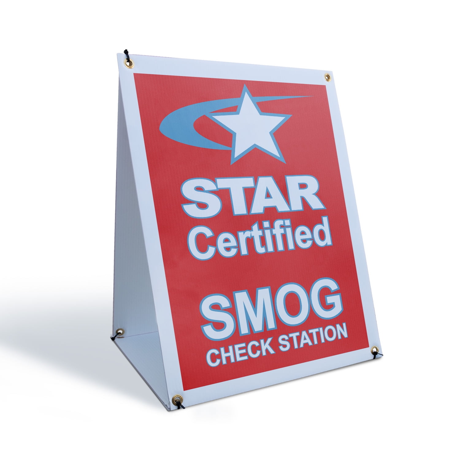 Star Certified Smog Check Station Sidewalk Sign 18 Inch x 24 Inch A ...
