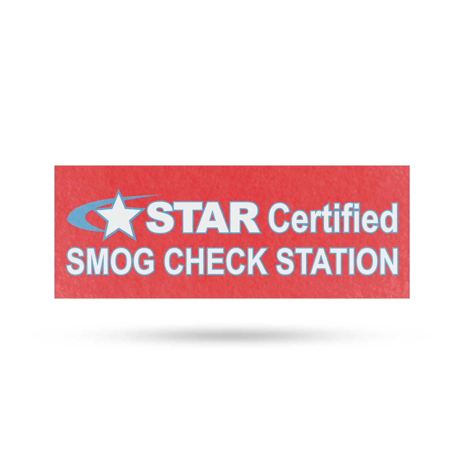 Star Certified Smog Check Station Vinyl Decal 36 Inch x 14 Inch ...