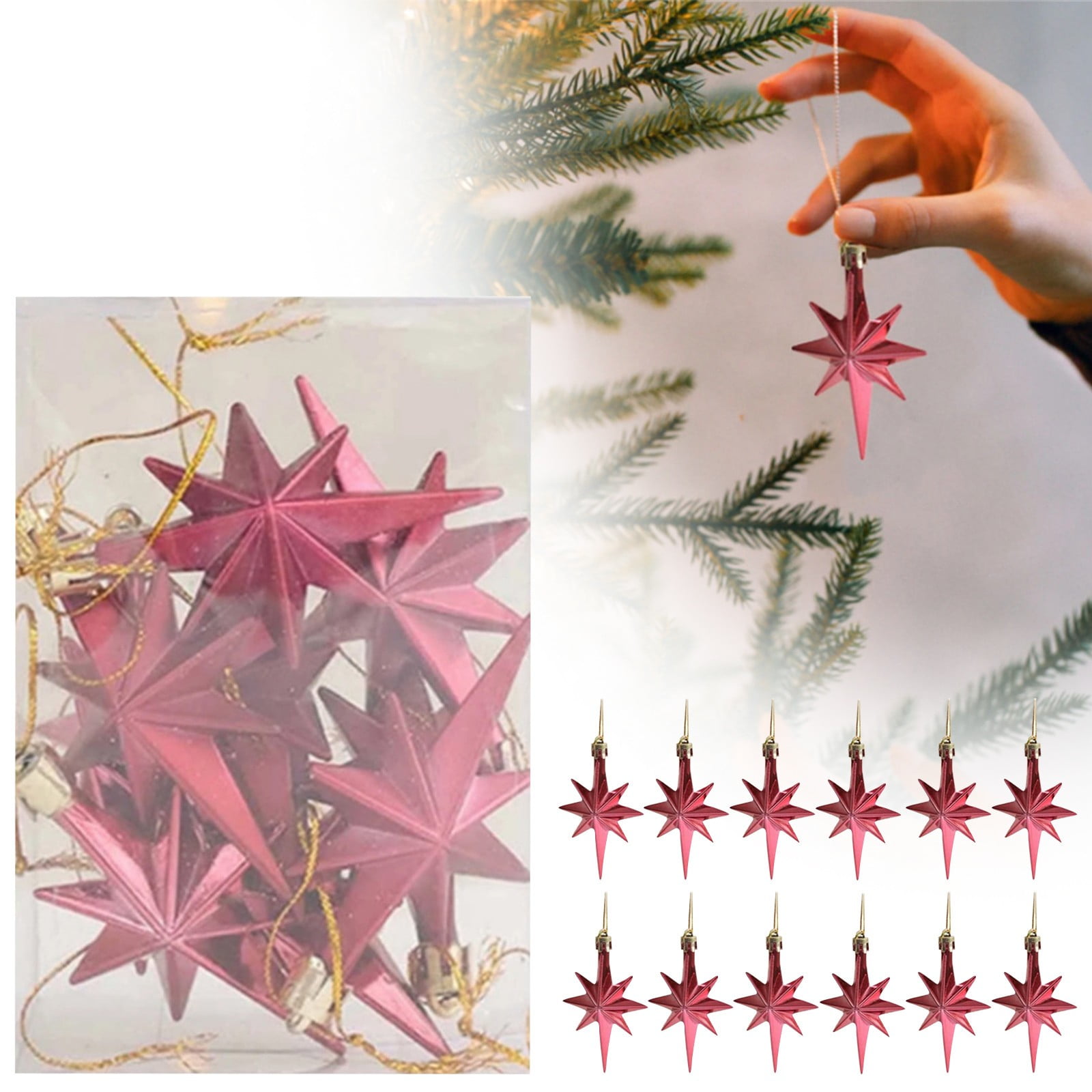 Star Christmas Ornaments, Mini Star Ornament, Christmas Tree Star ...