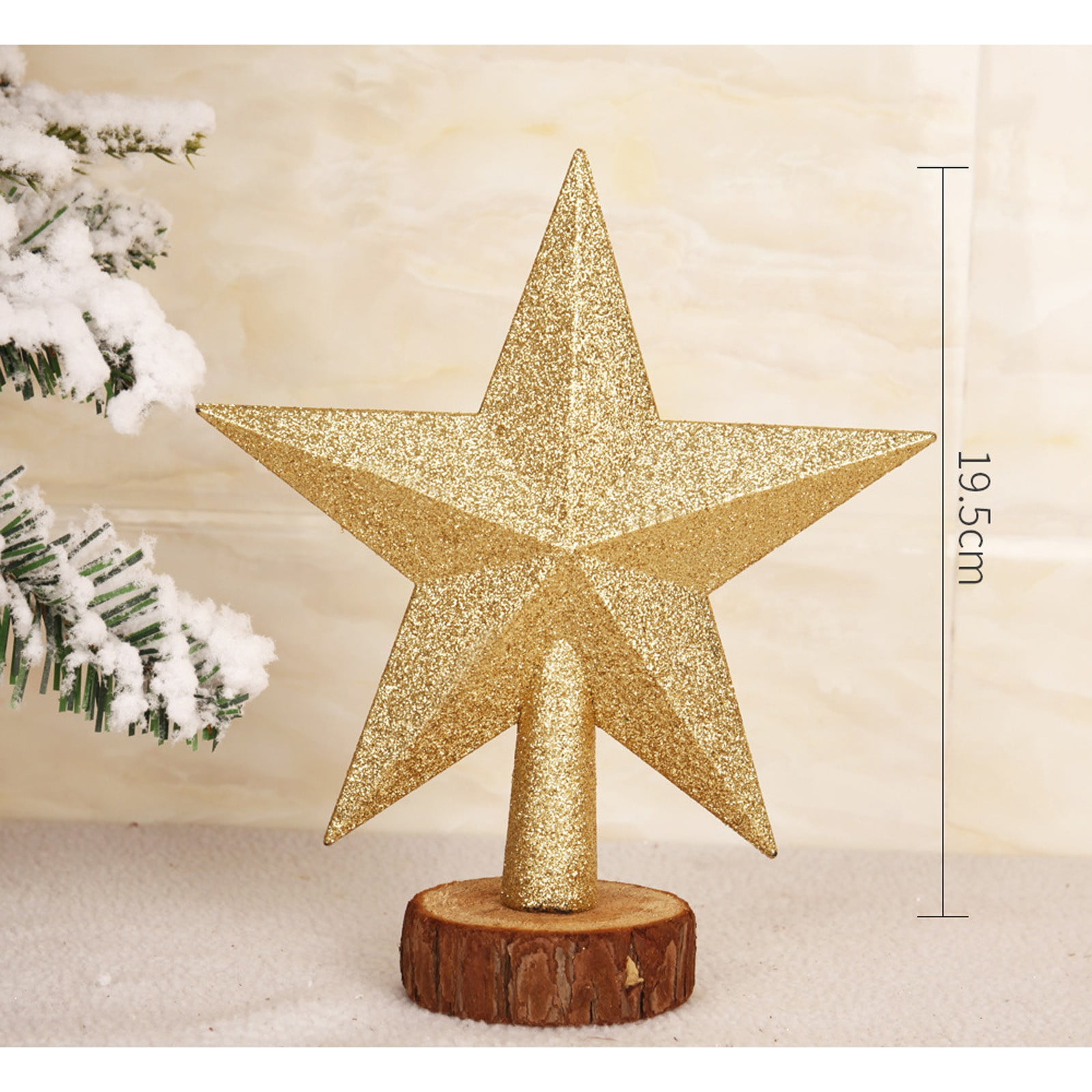 Star Christmas Tree Topper Glitter - Small Xmas Tree Topper with 5 ...