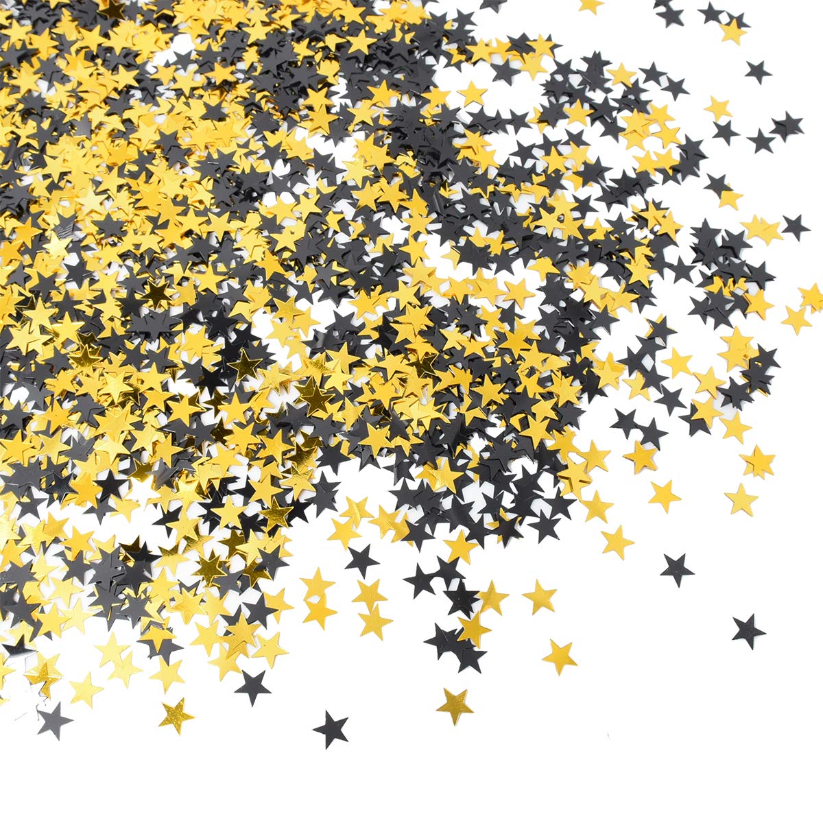 Star Confetti Shiny Black SSF20 and Gold Table Confetti for Retirement ...