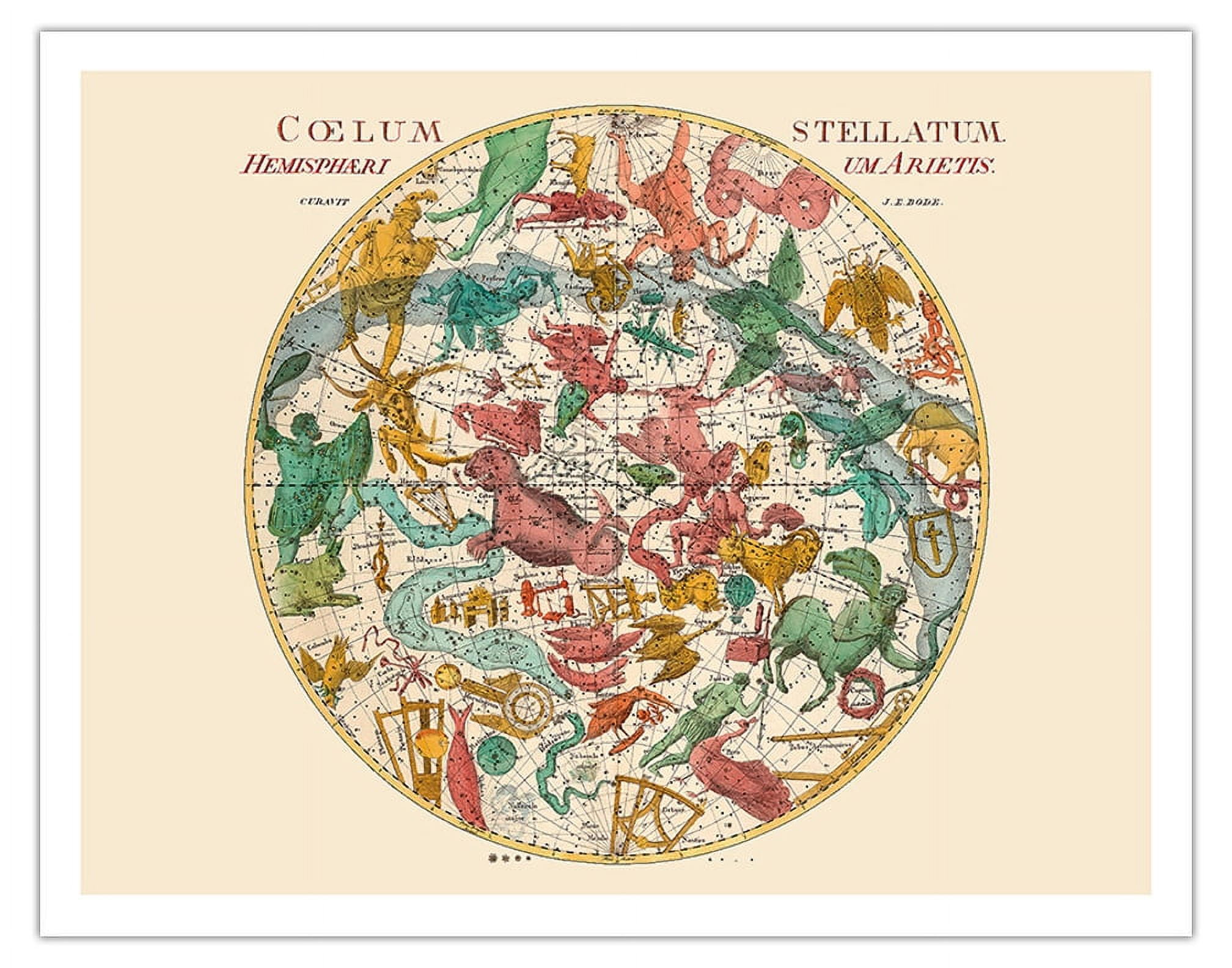 Star Constellation Chart - Vintage Celestial Map by Johann Elert Bode c ...