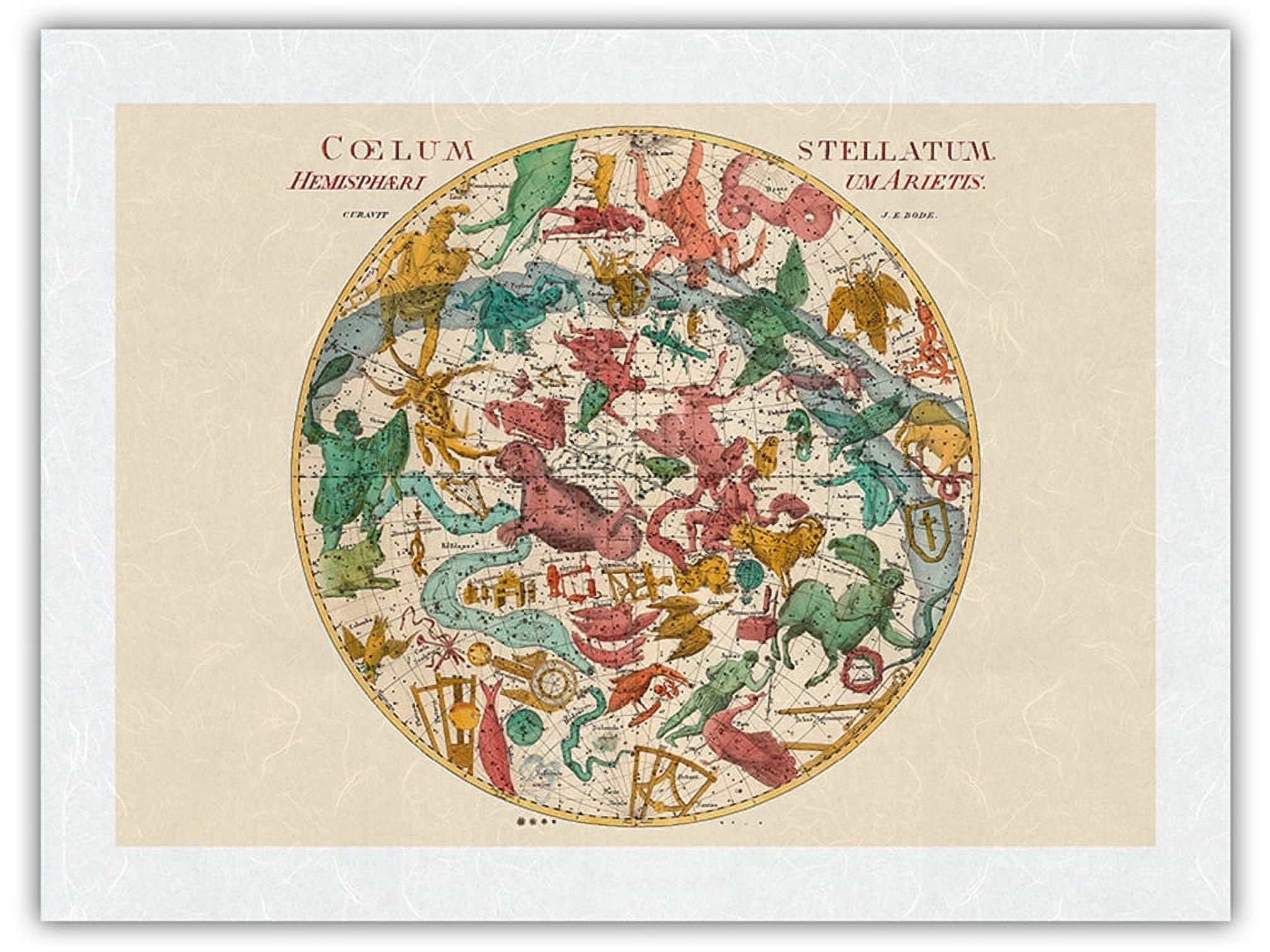 Star Constellation Chart - Vintage Celestial Map by Johann Elert Bode c ...