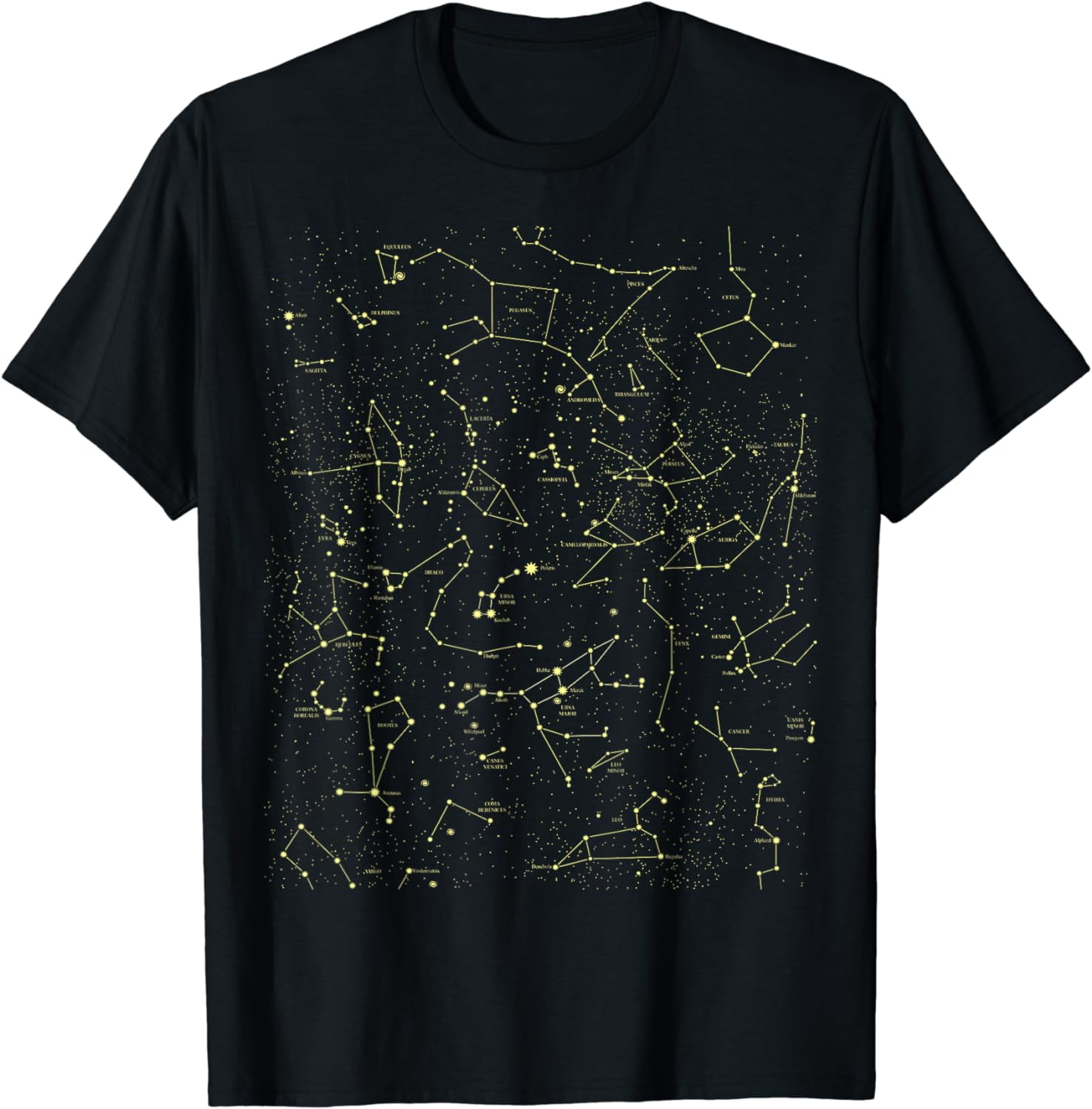 Star Constellation Night Sky Astronomy Map T-Shirt - Walmart.com