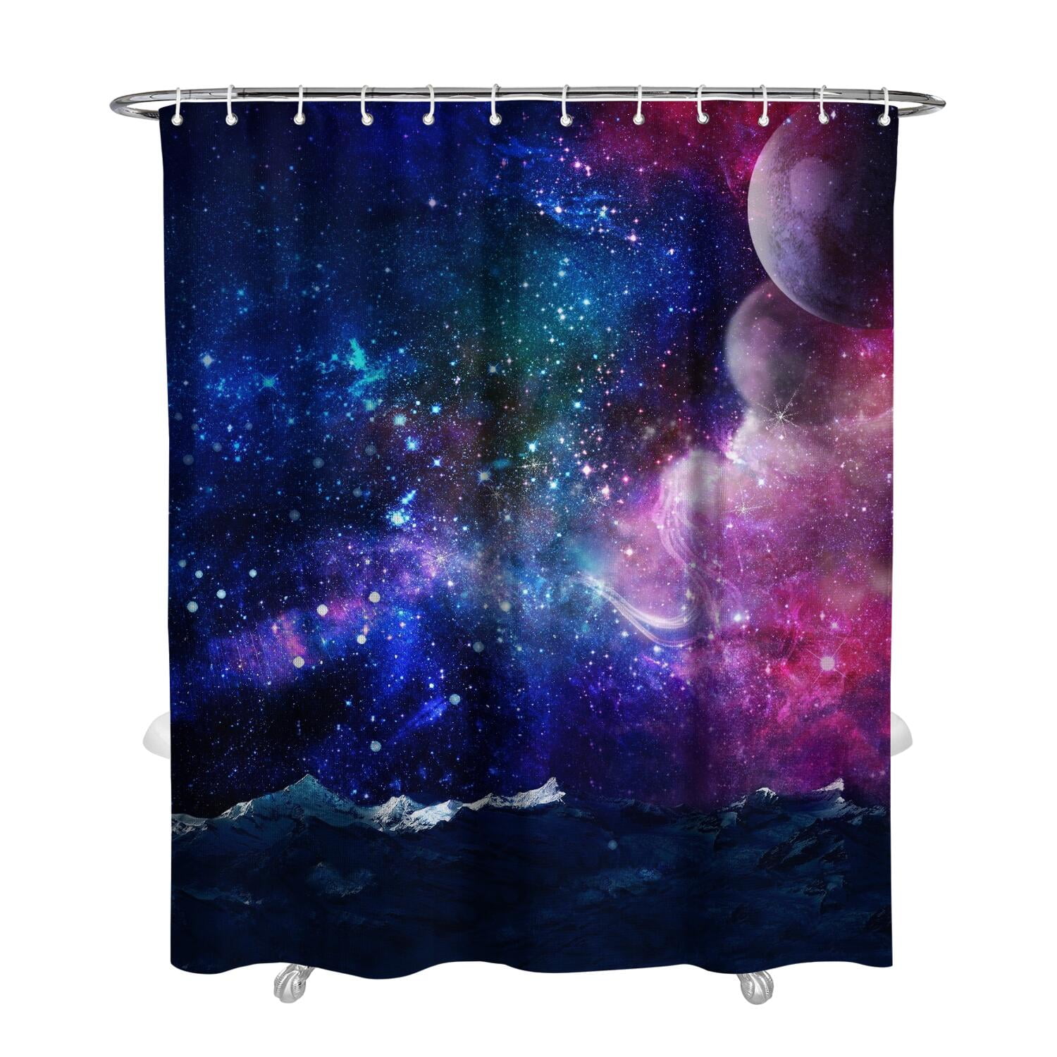 Star Constellation Shower Curtain, Space Astronaut Planet Nebula Cosmic ...