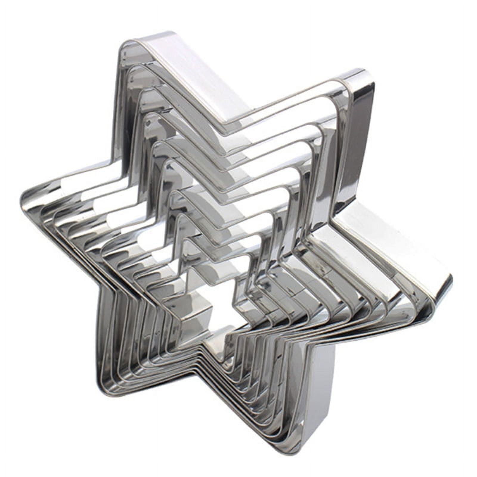 STAGA Star Cookie Cutter Set, 10 Piece, Stainless Steel, Six-Pointed ...