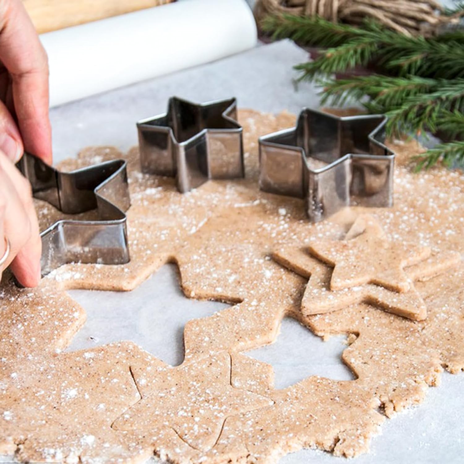 Star Cookie Cutter Set 6pcs Star Shaped Mold Metal Cookie Cutters ...