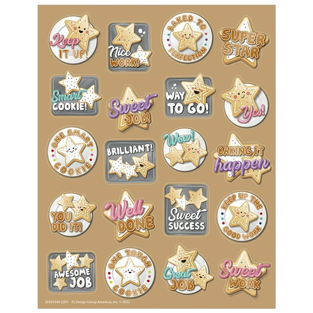 Star Cookies Sugar Cookie Scented Stickers, Pack of 80 | Bundle of 10 ...