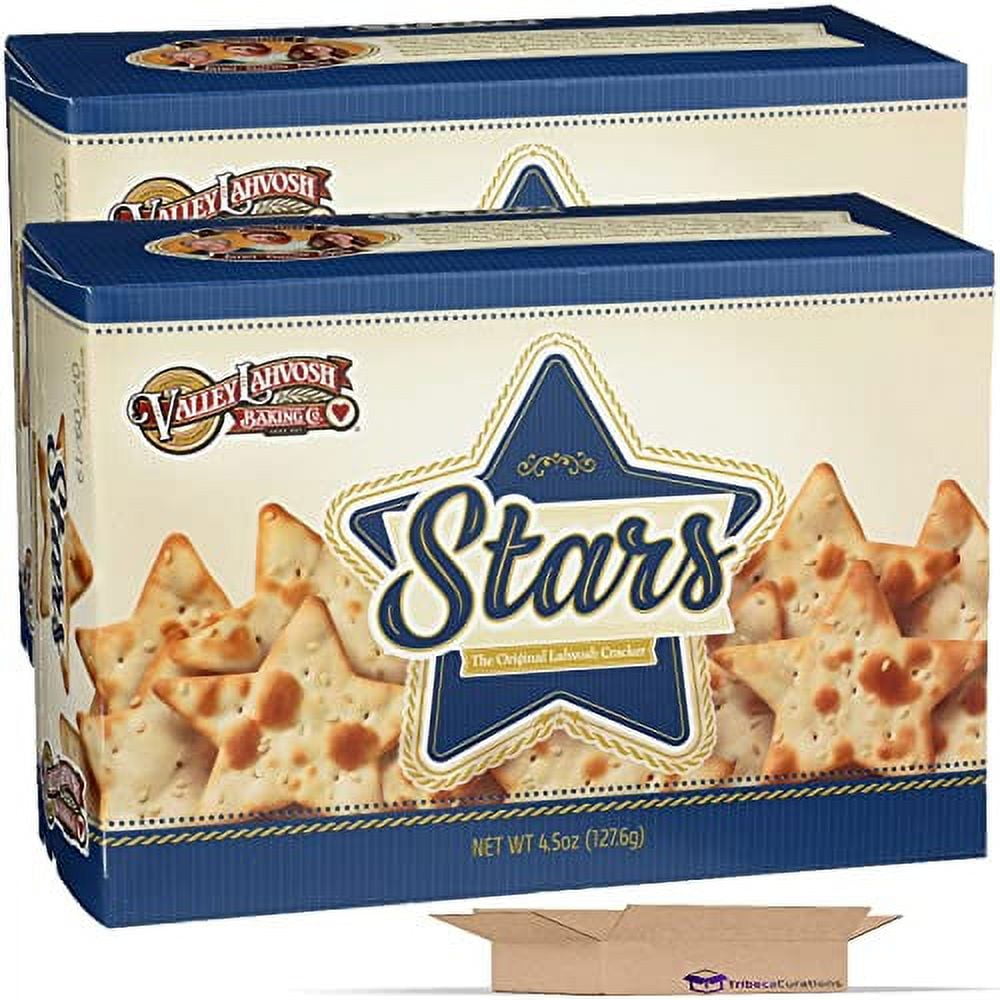 Valley Lahvosh Star Crackers | 2 Pack Bundle | Kosher | 4.5 oz Each ...