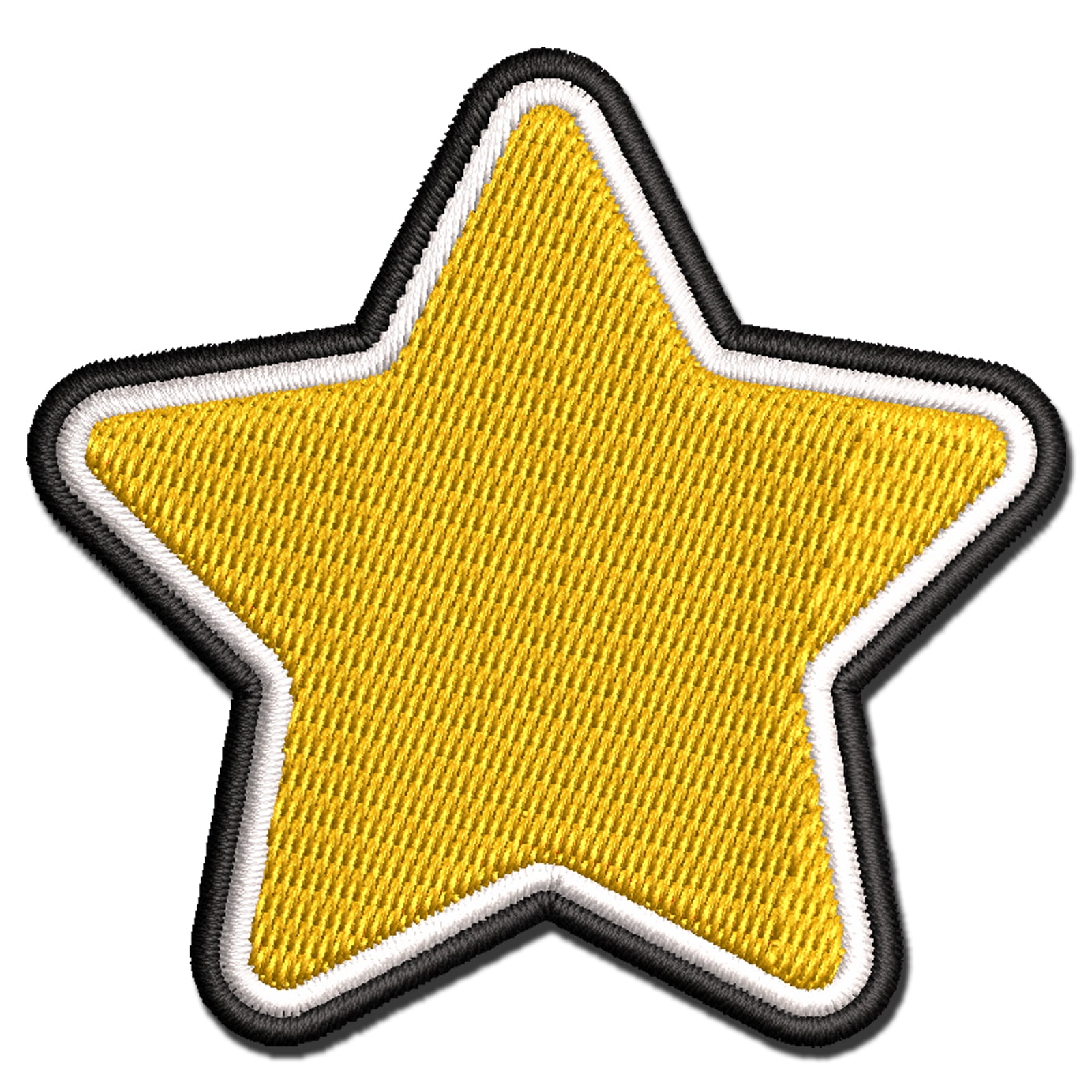 Star Curved Points Applique Multi-Color Embroidered Hook & Loop Patch ...