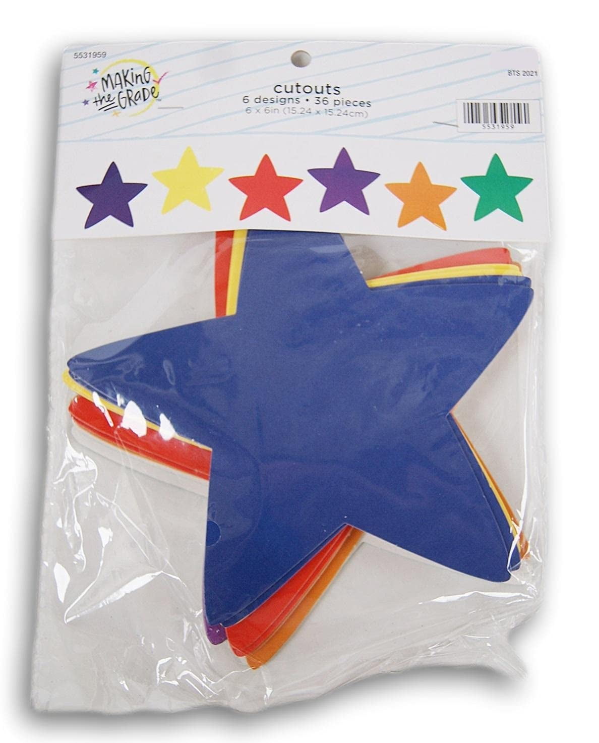 Star Cut-outs Cardstock Bulletin OIF8 Board Accent -DIY Crafts Shapes ...