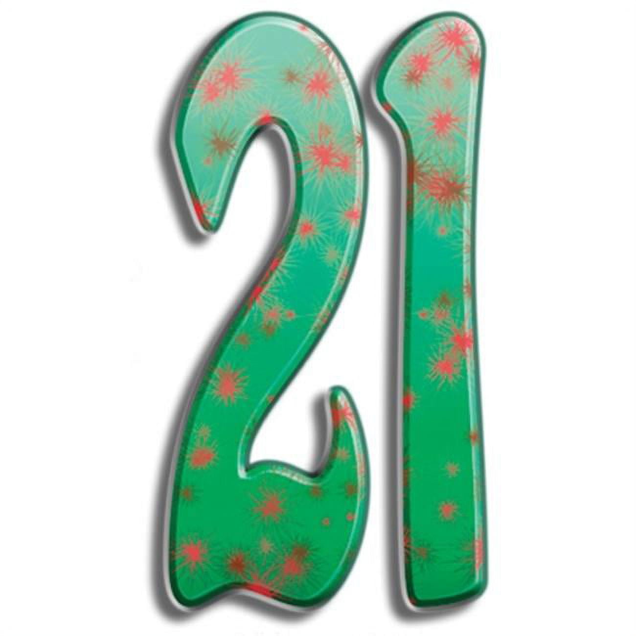 Star Cutouts Number 21 Cardboard Cutout Life Size Standup - Walmart.com