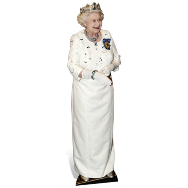 Star Cutouts Queen Elizabeth Wearing Crown Cardboard Cutout Life Size Standup