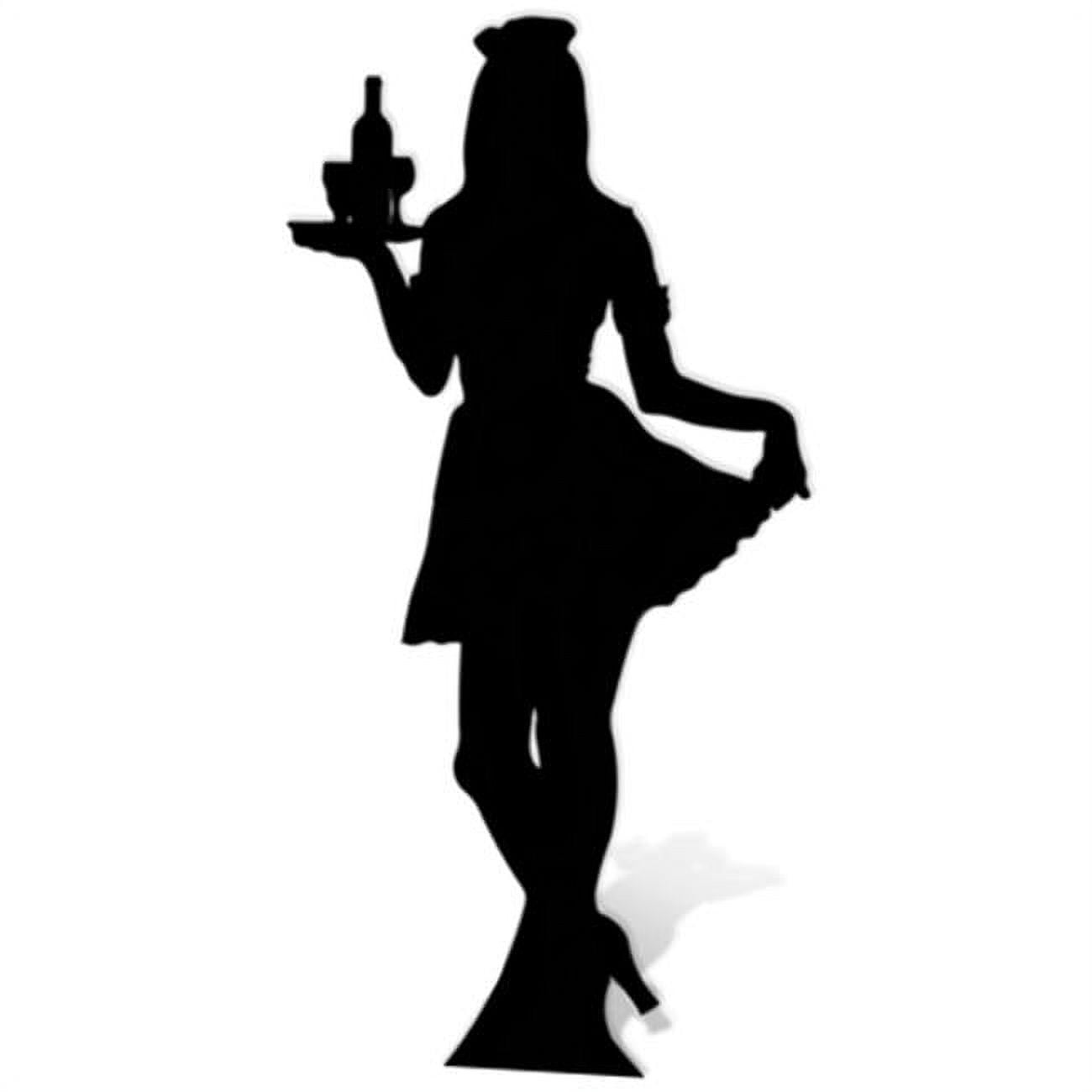 Waitress Silhouette Cardboard Cutout Cardboard Cutout - Walmart.com