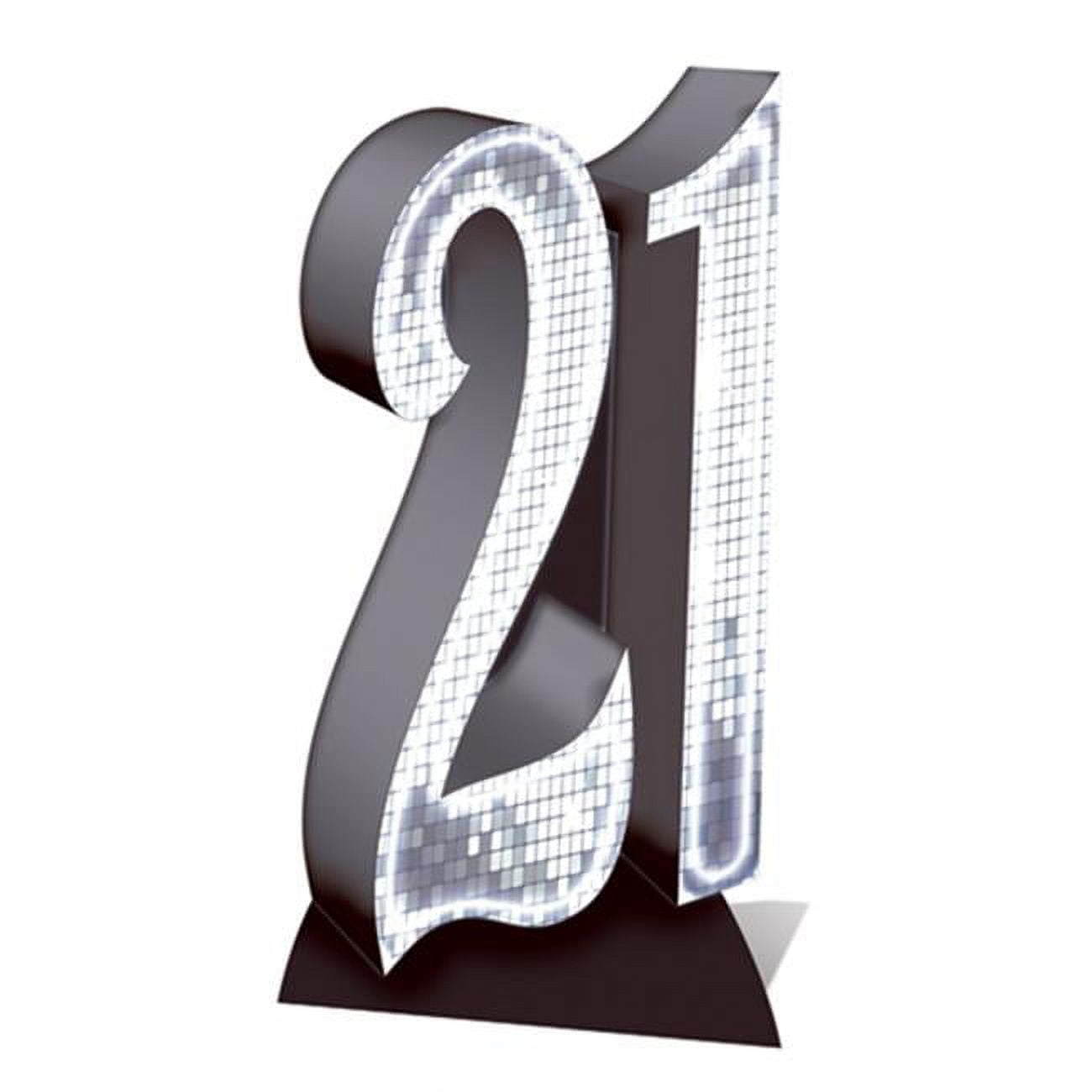 SILVER number 21 Cardboard Cutout Cardboard Cutout - Walmart.com